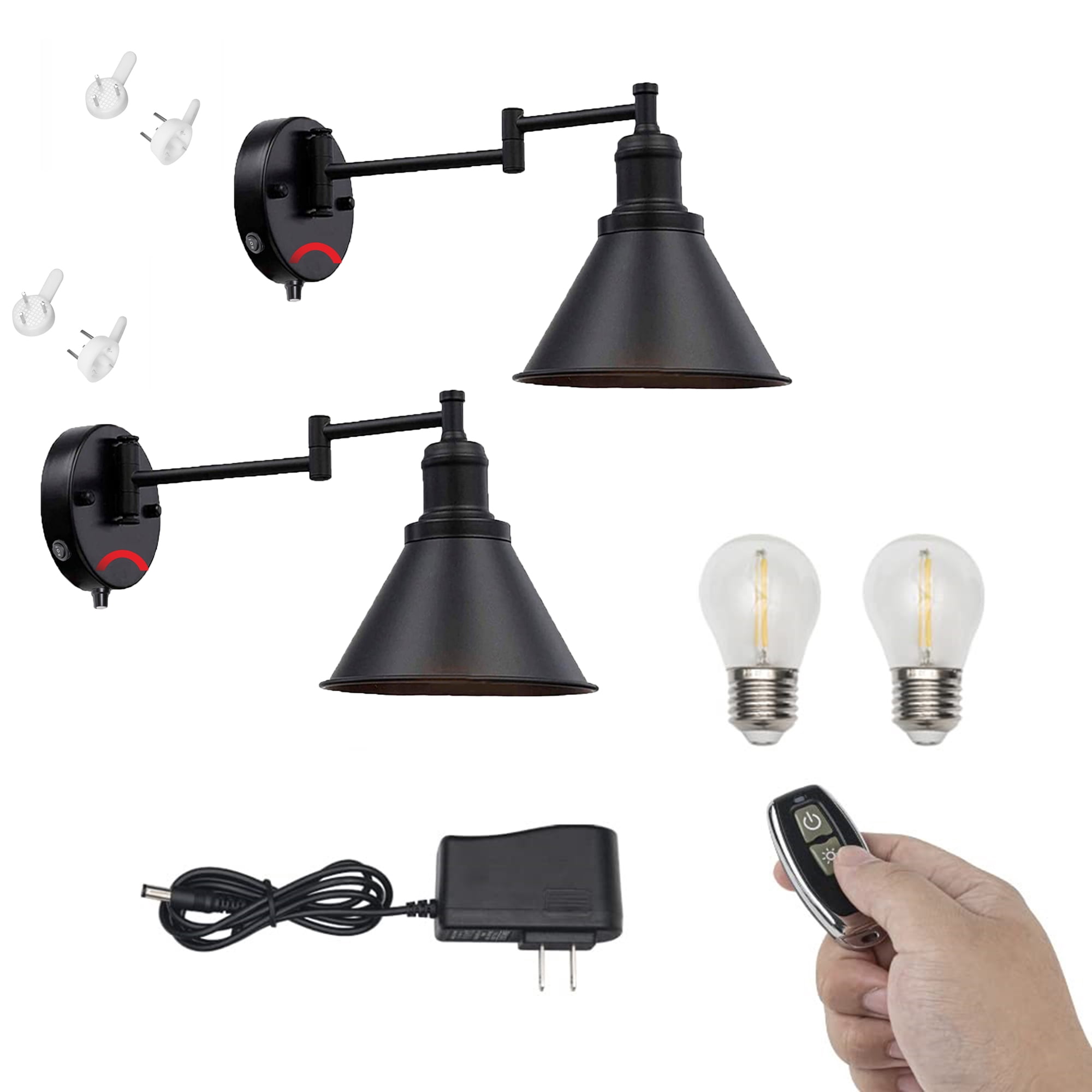 FSLiving Rechargeable Battery Operated Wall Sconce Dimmable Wireless ...