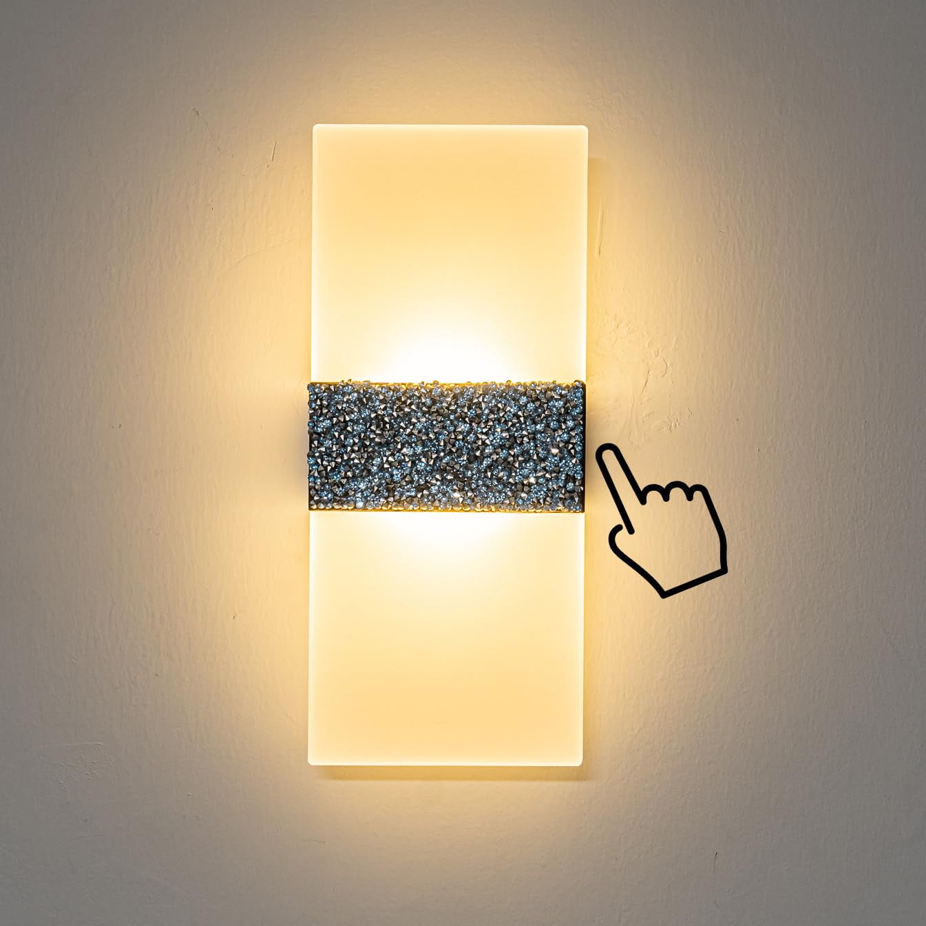 FSLiving Rechargeable Battery Operated Wall Sconces 5W Wall Mounted ...