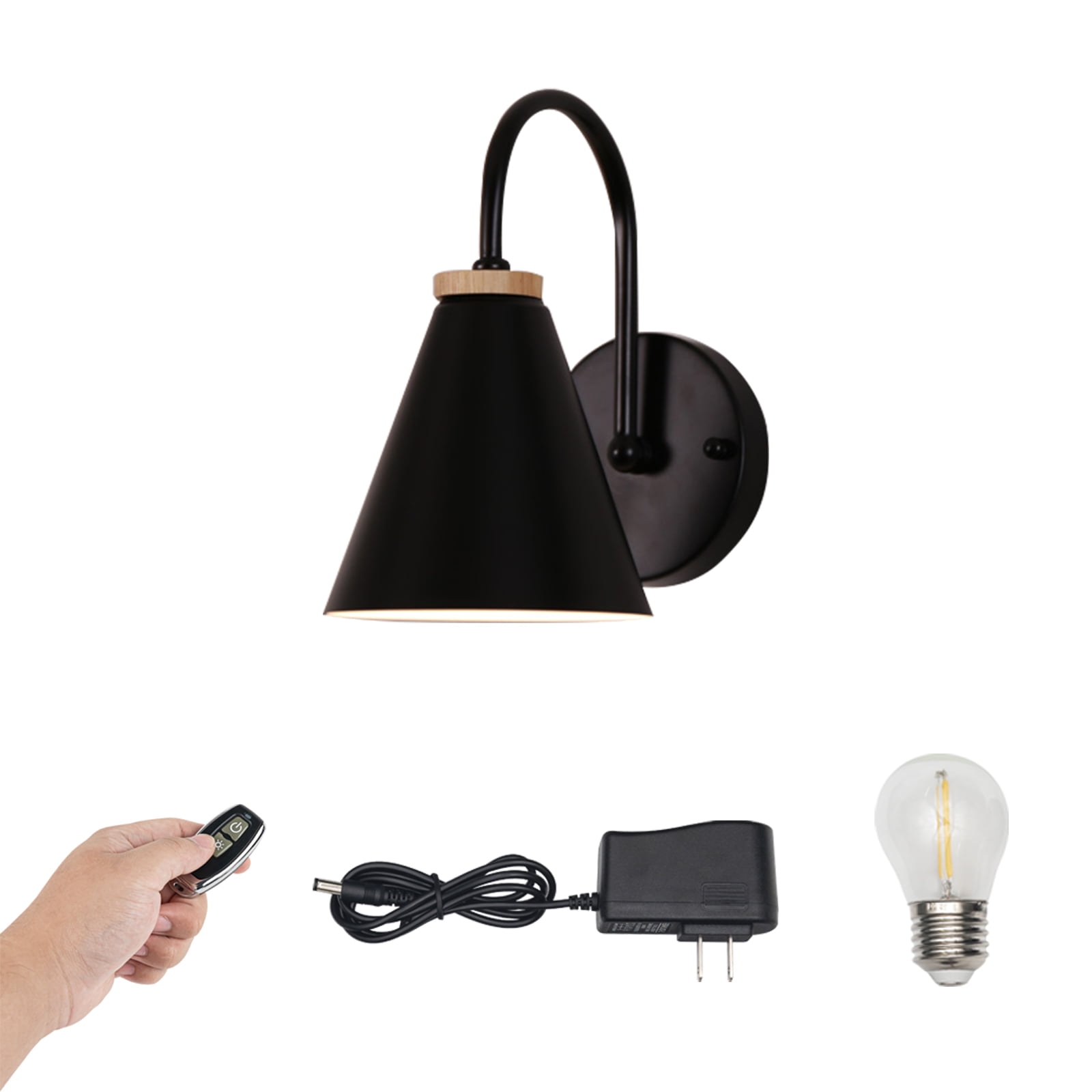 FSLiving Rechargeable Battery Run Wall Light Low-Volt Safe LED Remote ...