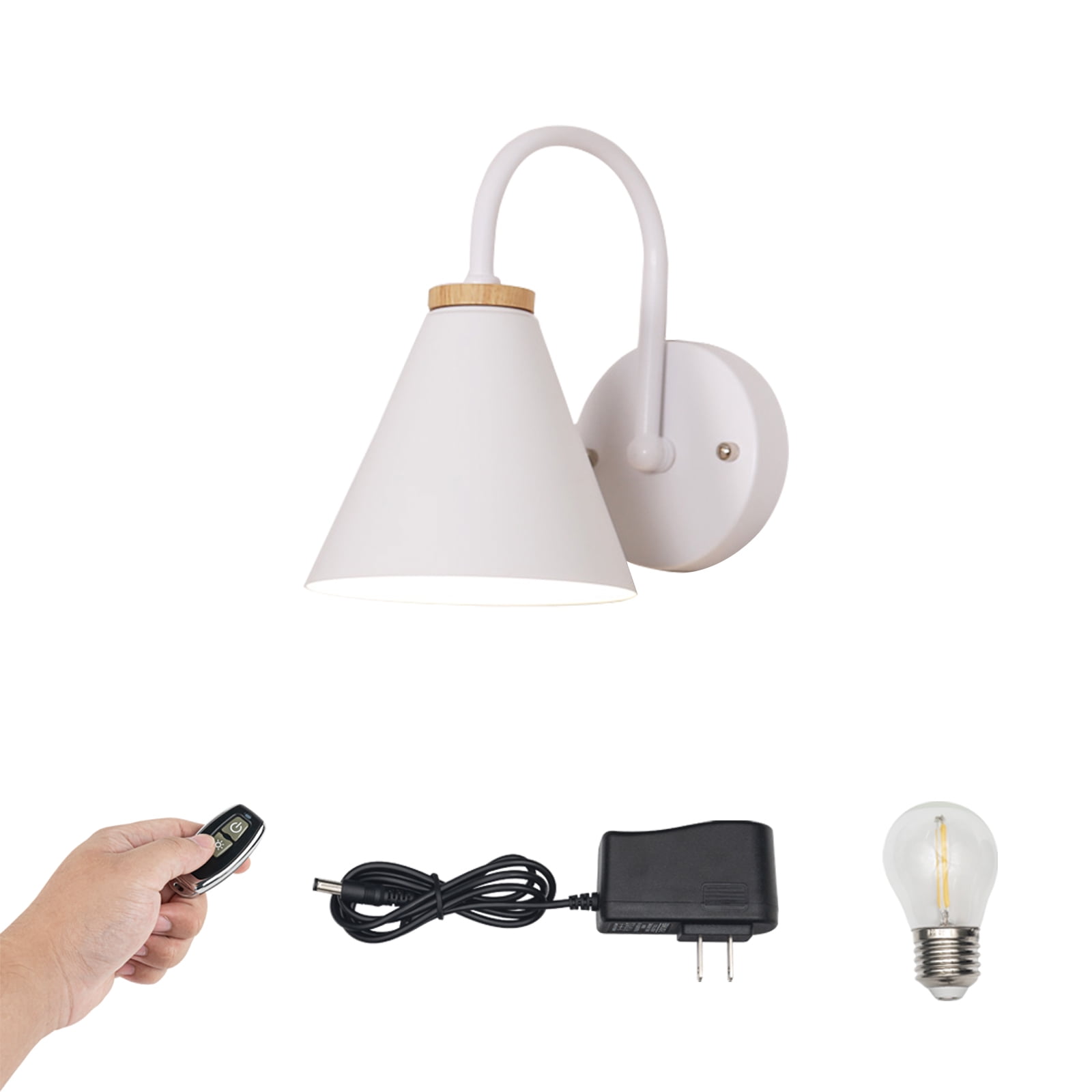 FSLiving Rechargeable Battery Run Wall Light Low-Volt Safe LED Remote ...