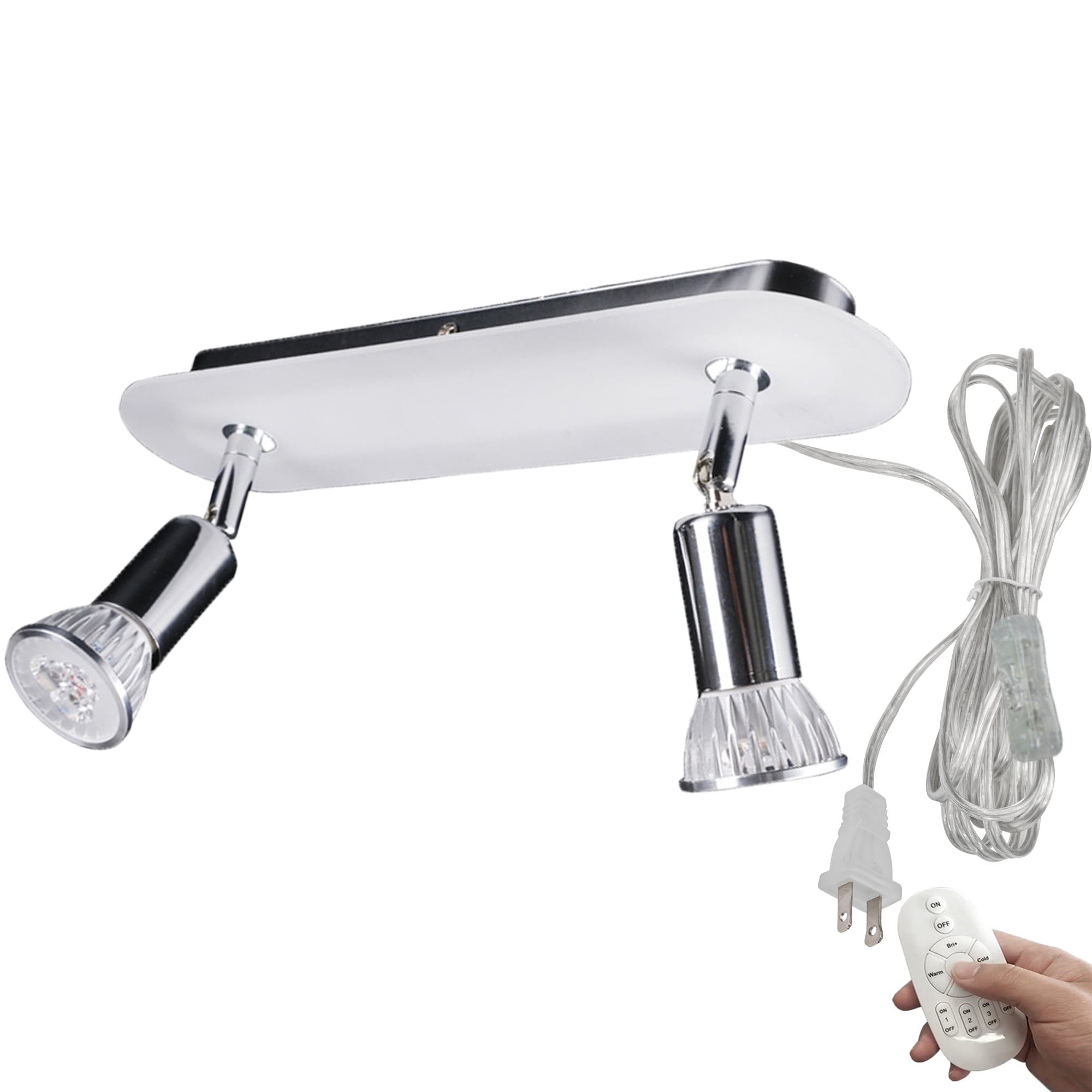 FSLiving LED Rectangle Ceiling Lamp, Multi-Directional Plug-in Lights ...