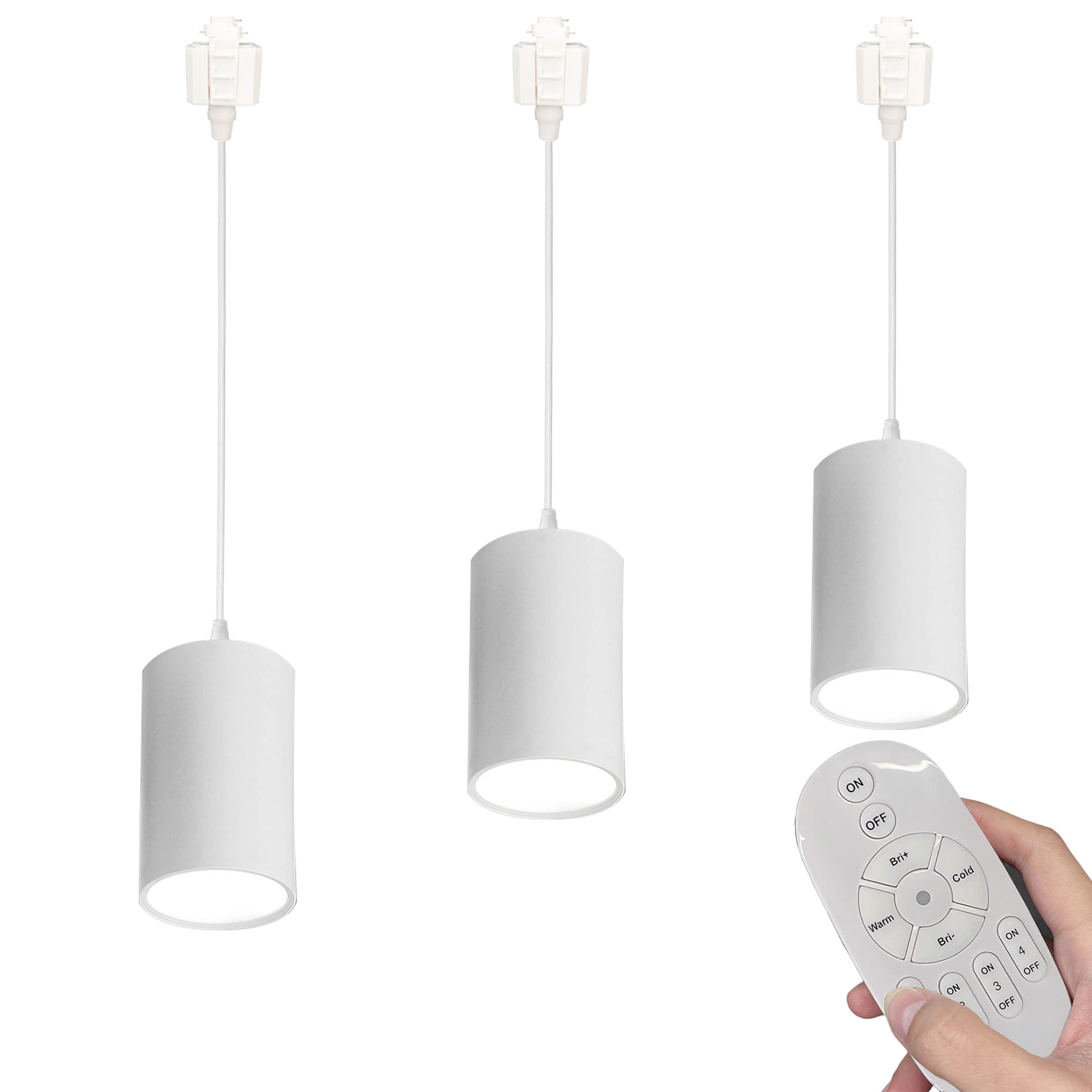 FSLiving Remote Control 7W LED Track Linear Look White Pendant Lights H ...