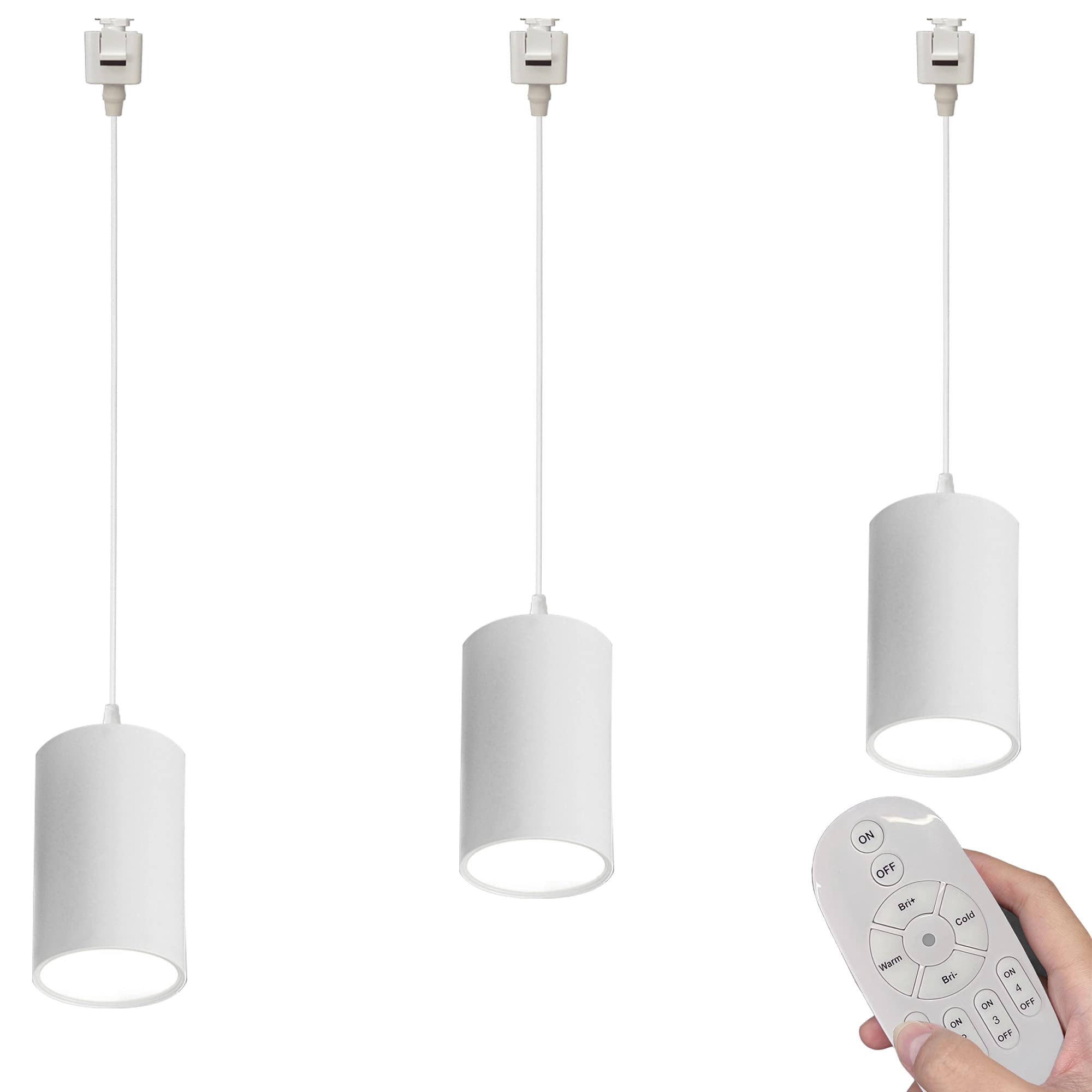 FSLiving Remote Control 7W LED Track Linear Look White Pendant Lights J ...