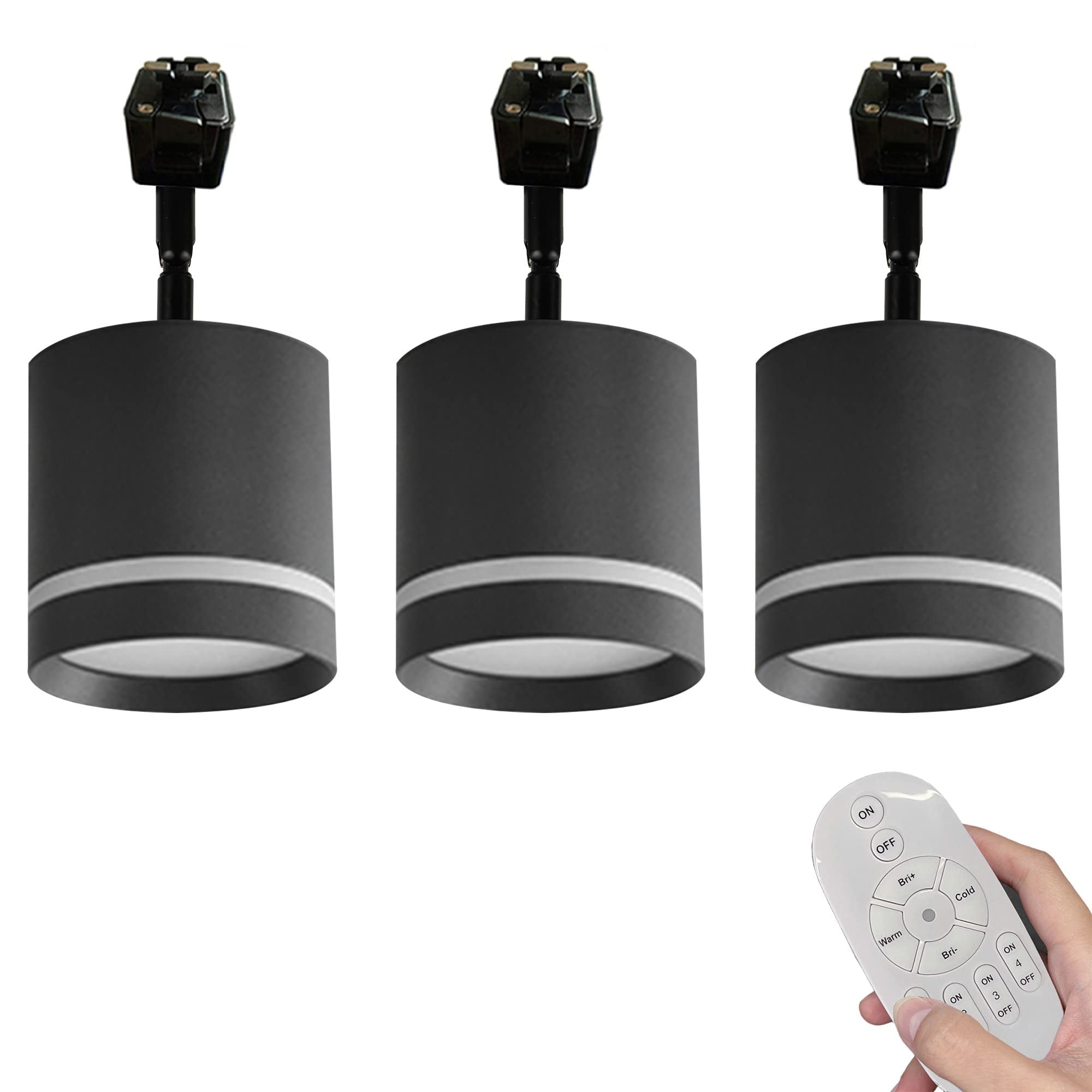 FSLiving Remote Control 7W LED Track Macaron Look Black Multi-Rotation ...