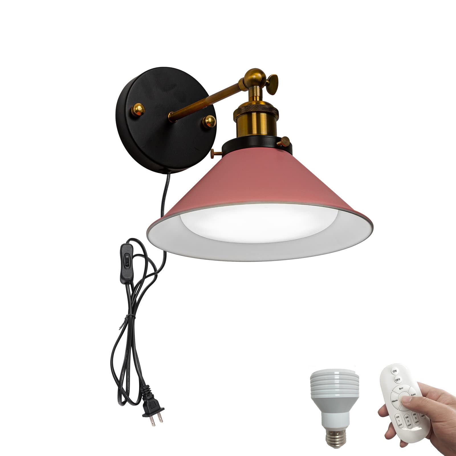 FSLiving Remote Control Adjustable Light Beam & Angle Wall Sconce ...