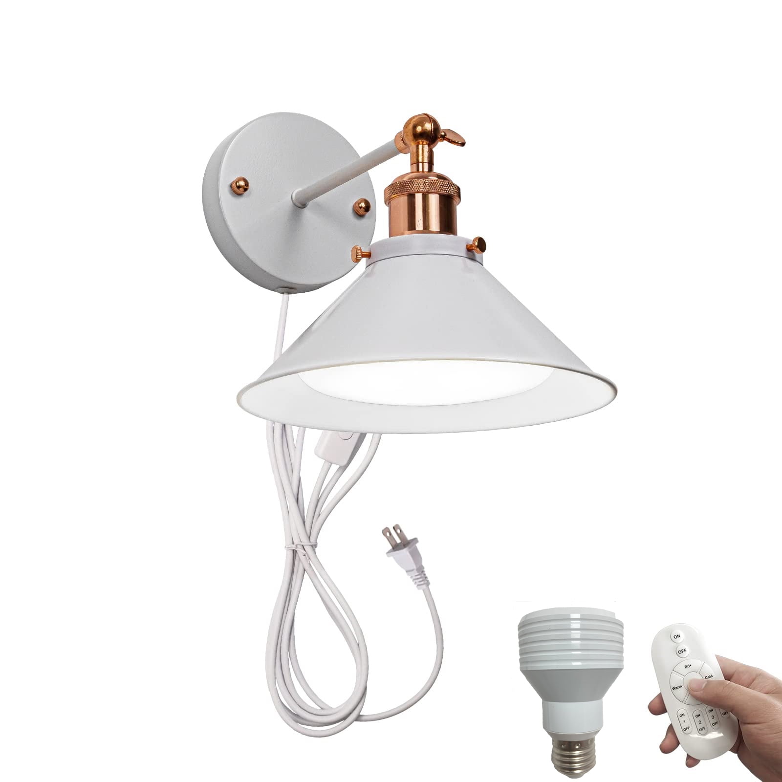 FSLiving Remote Control Adjustable Light Beam & Angle Wall Sconce ...