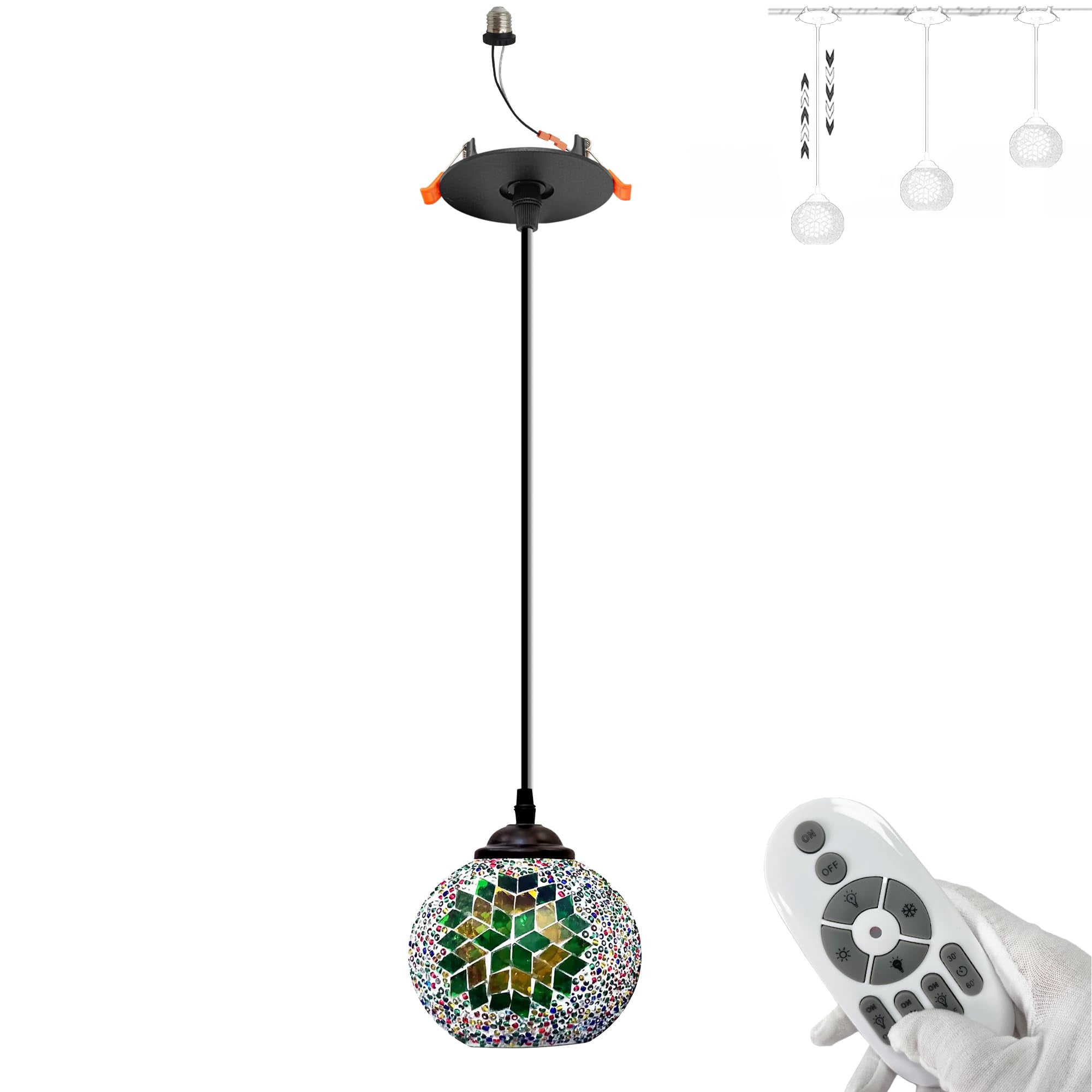 FSLiving Remote Control Can Lights Retrofit Recessed Mounted Instant ON ...