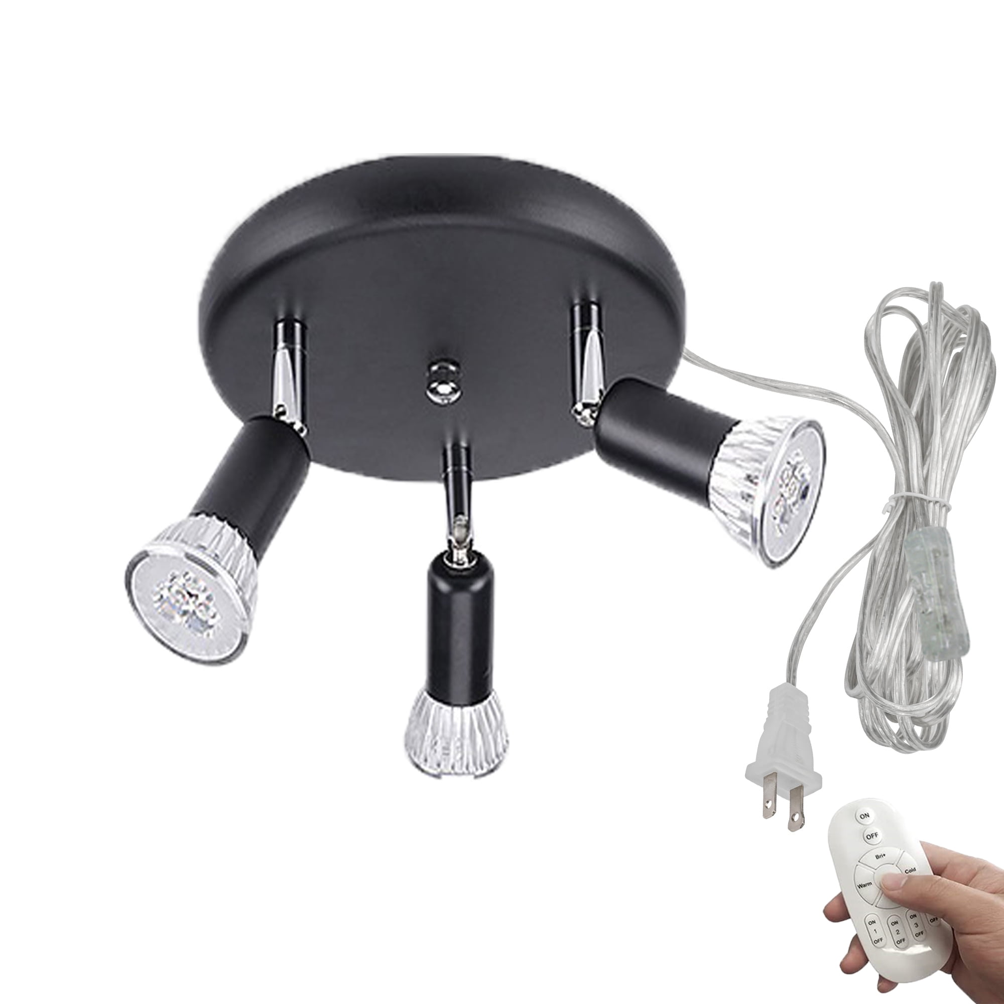 FSLiving Remote Control Ceiling Lamp Adjustable Close to Ceiling Lights ...