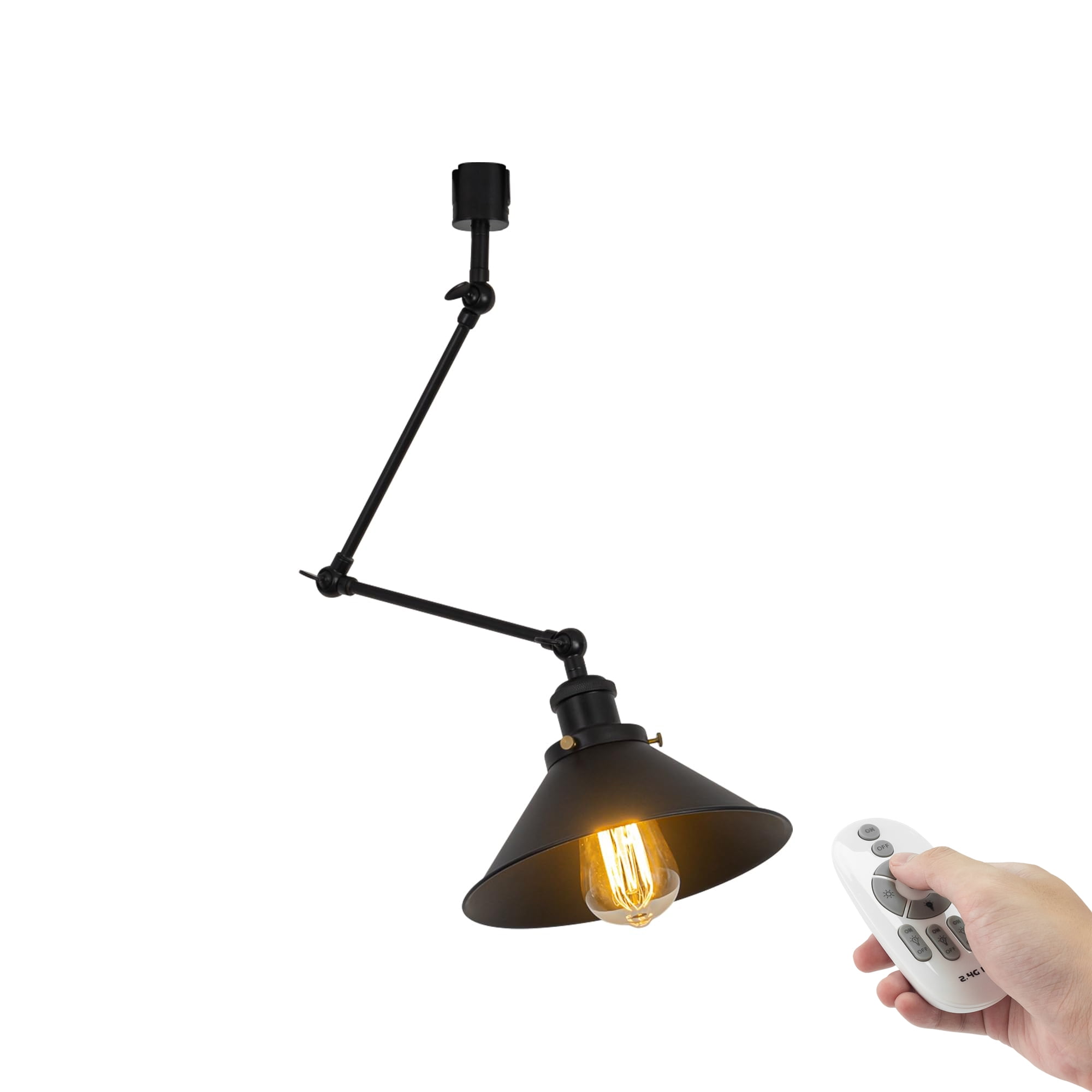 FSLiving Remote Control H-Type Track Pendant Light with Adjustable Arm ...