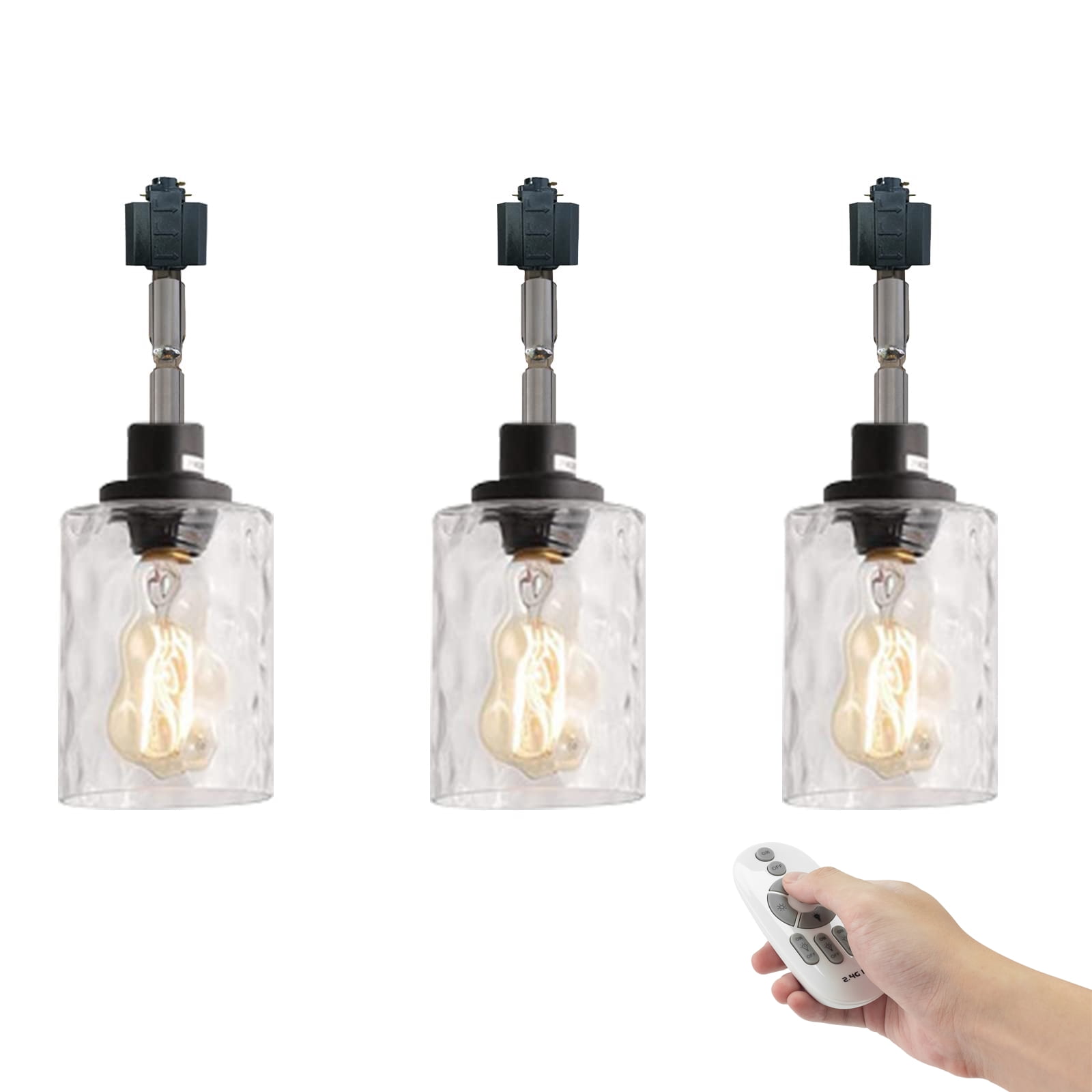 FSLiving Remote Control H-Type Tracking Light Black E26 Base Adjustable ...