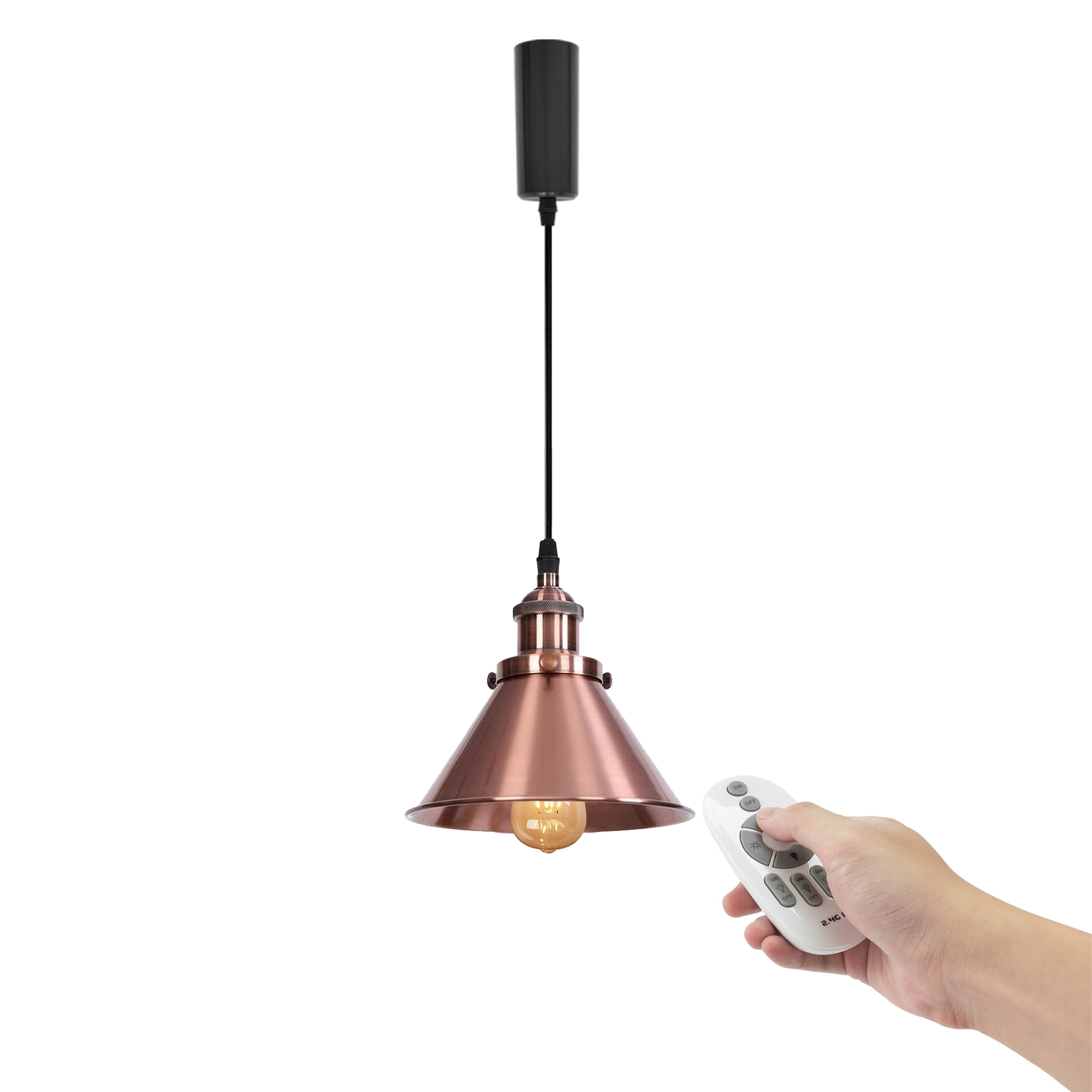 FSLiving Remote Control H-type Ceiling Pendant Light with E26 LED ...