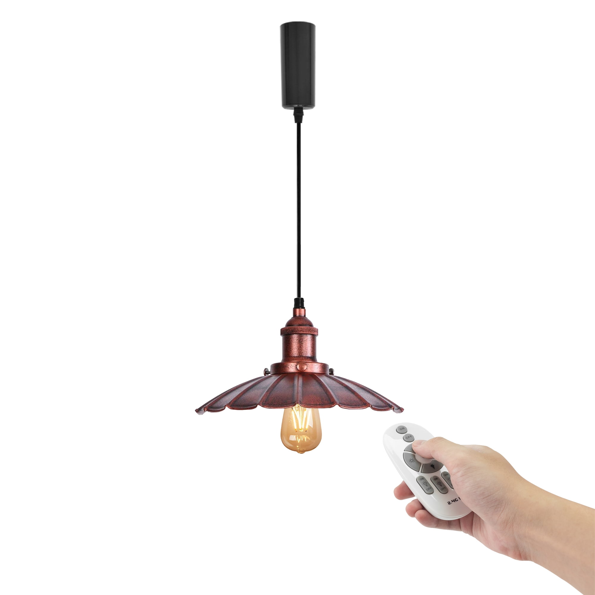 FSLiving Remote Control H-type Ceiling Pendant Light with E26 LED ...