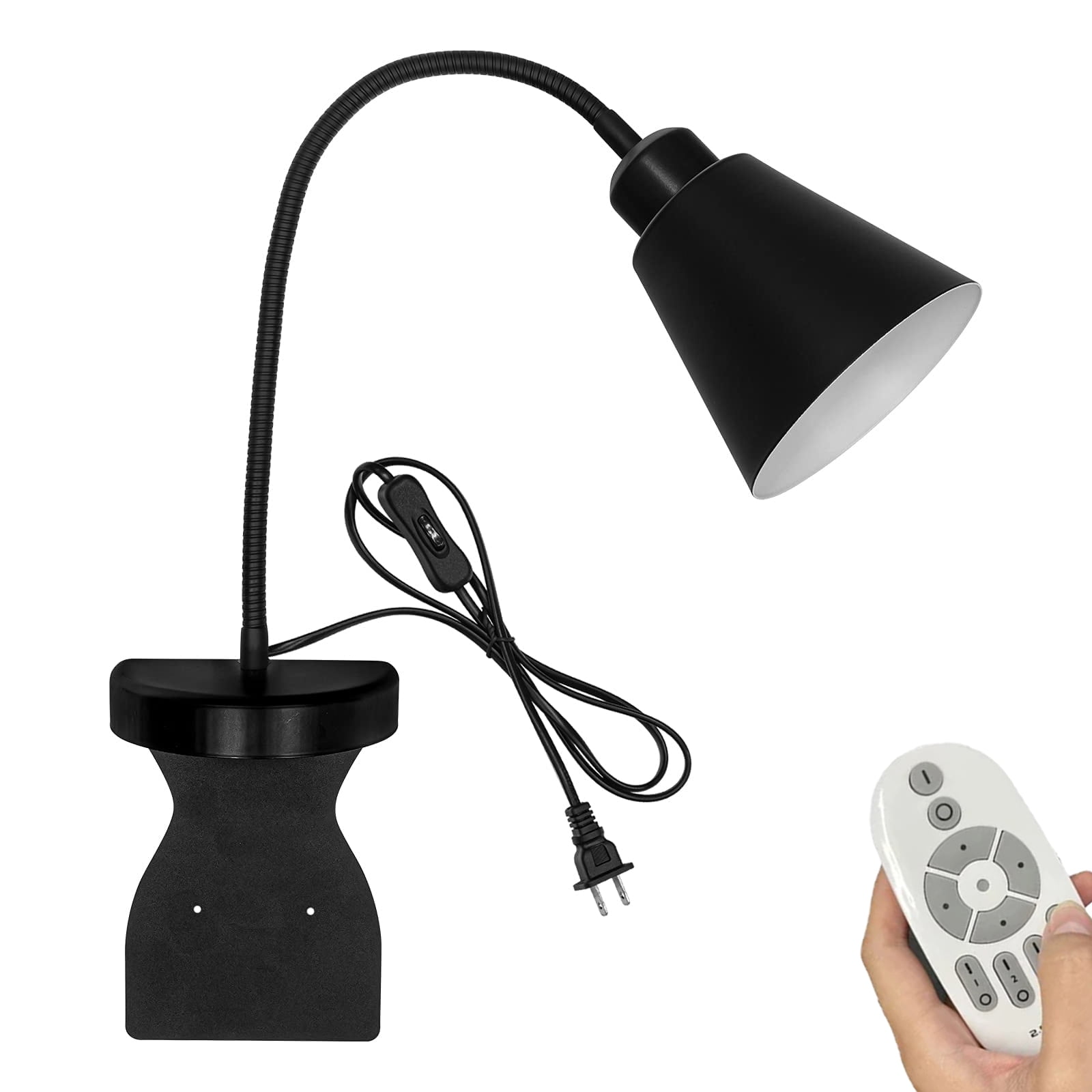 FSLiving Remote Control Headboard Lamp Over The Bed Reading Light with ...