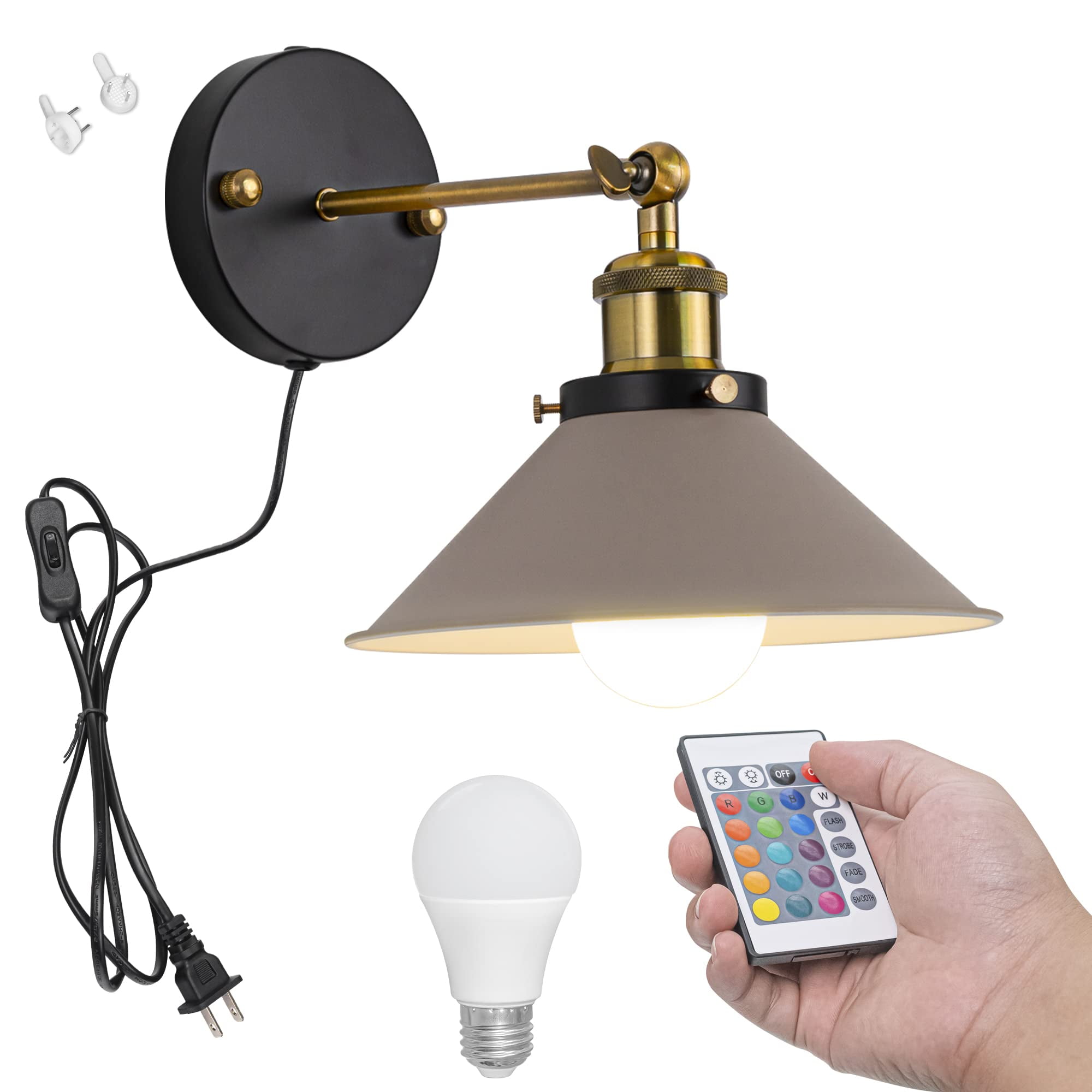 FSLiving Remote Control Lamp Color Changing RGB Tunable White A19 Smart ...