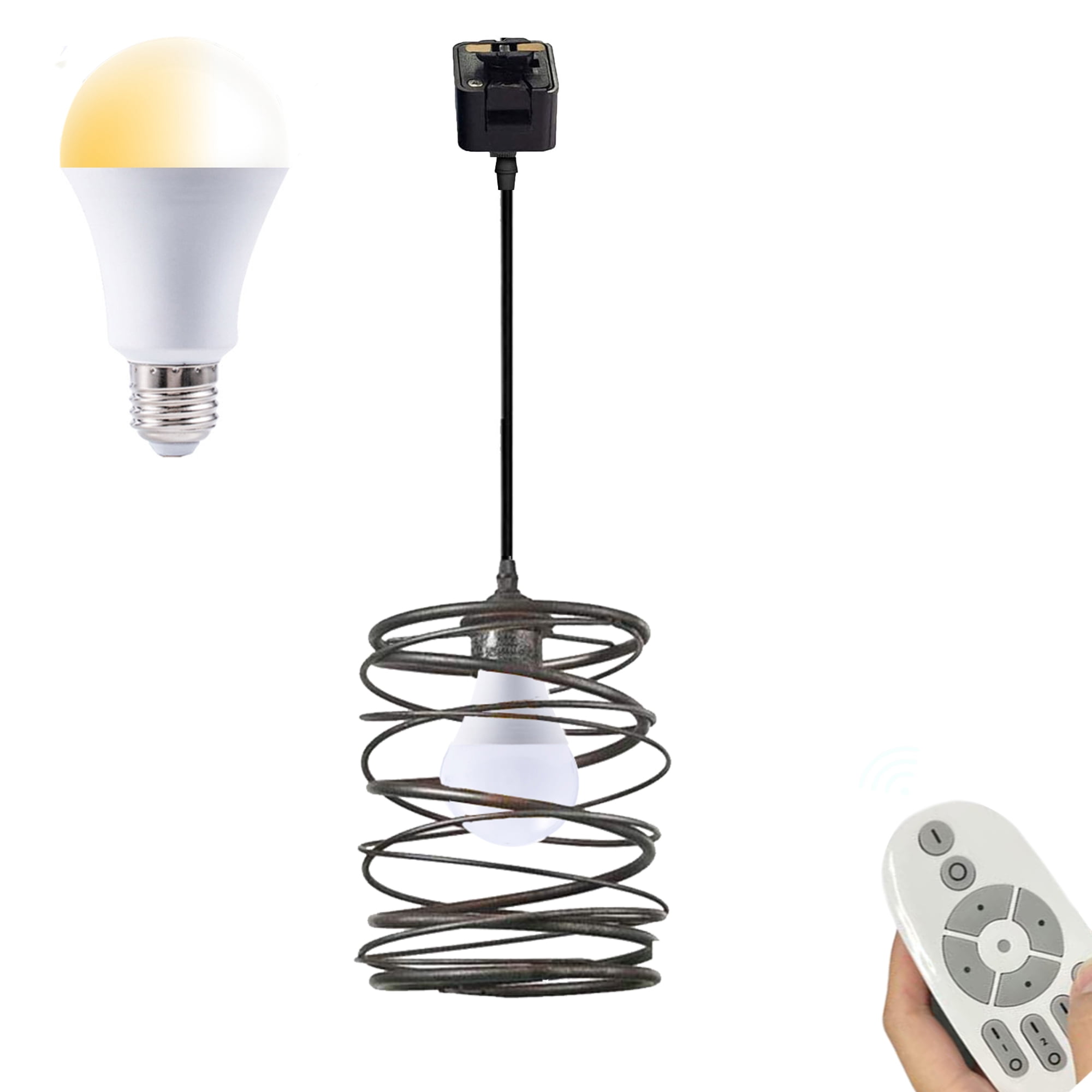 FSLiving Remote Control Pendant Light 1-Light J-Type Track Pendant ...