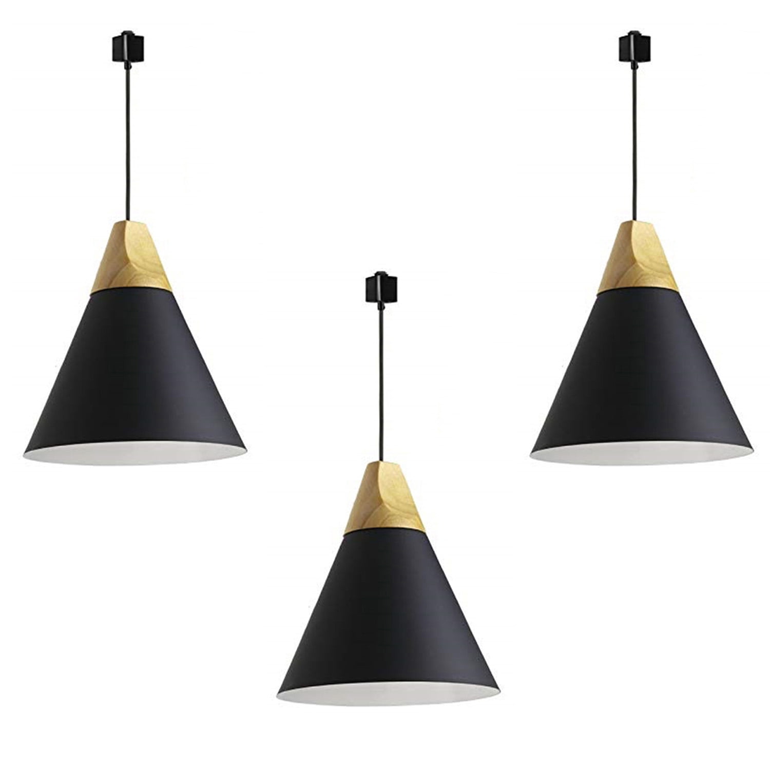 FSLiving Remote Control Pendant Light 3 Lights H-Type Track Pendant ...