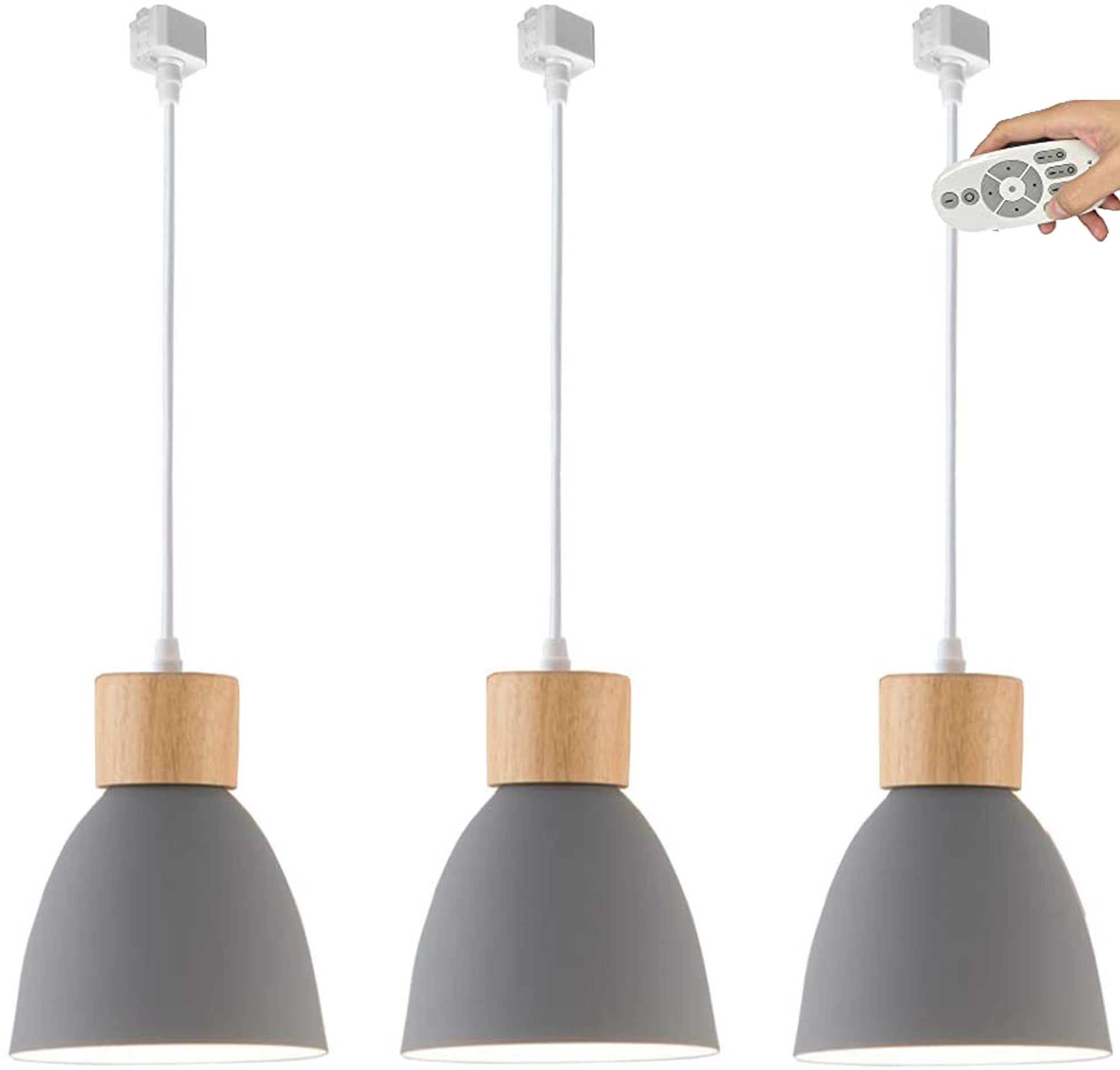 FSLiving Remote Control Pendant Light H-Type Track Pendant Light ...