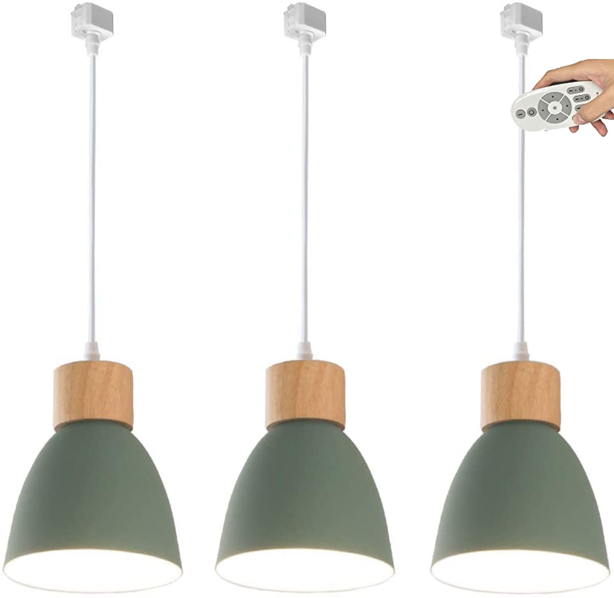 FSLiving Remote Control Pendant Light H-Type Track Pendant Light ...