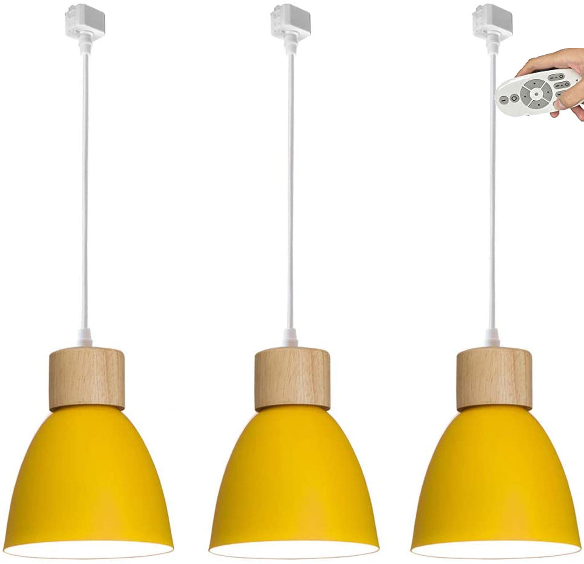 FSLiving Remote Control Pendant Light H-Type Track Pendant Light ...