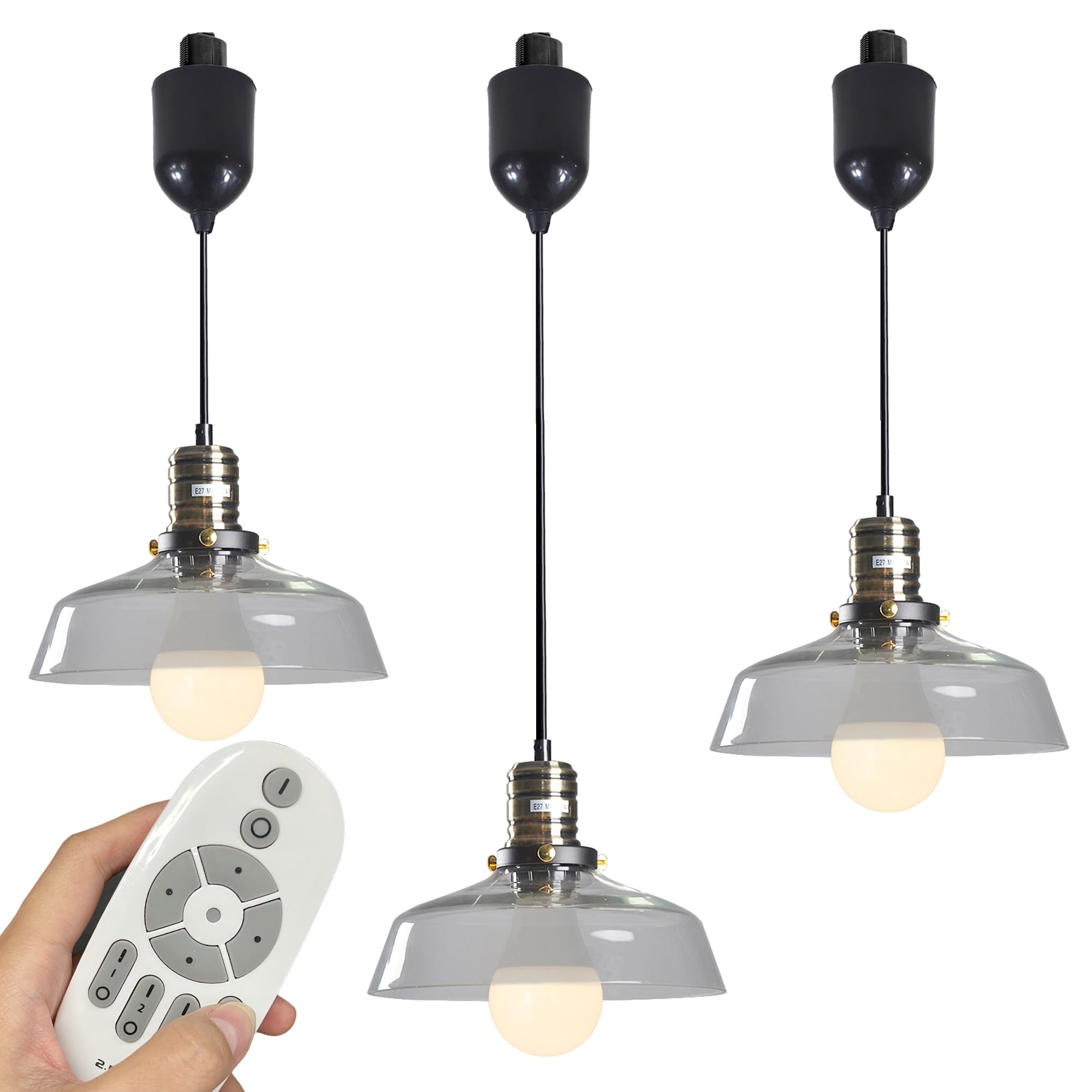 FSLiving Retractable Lift Droplight H-Type Track Light Transparency ...
