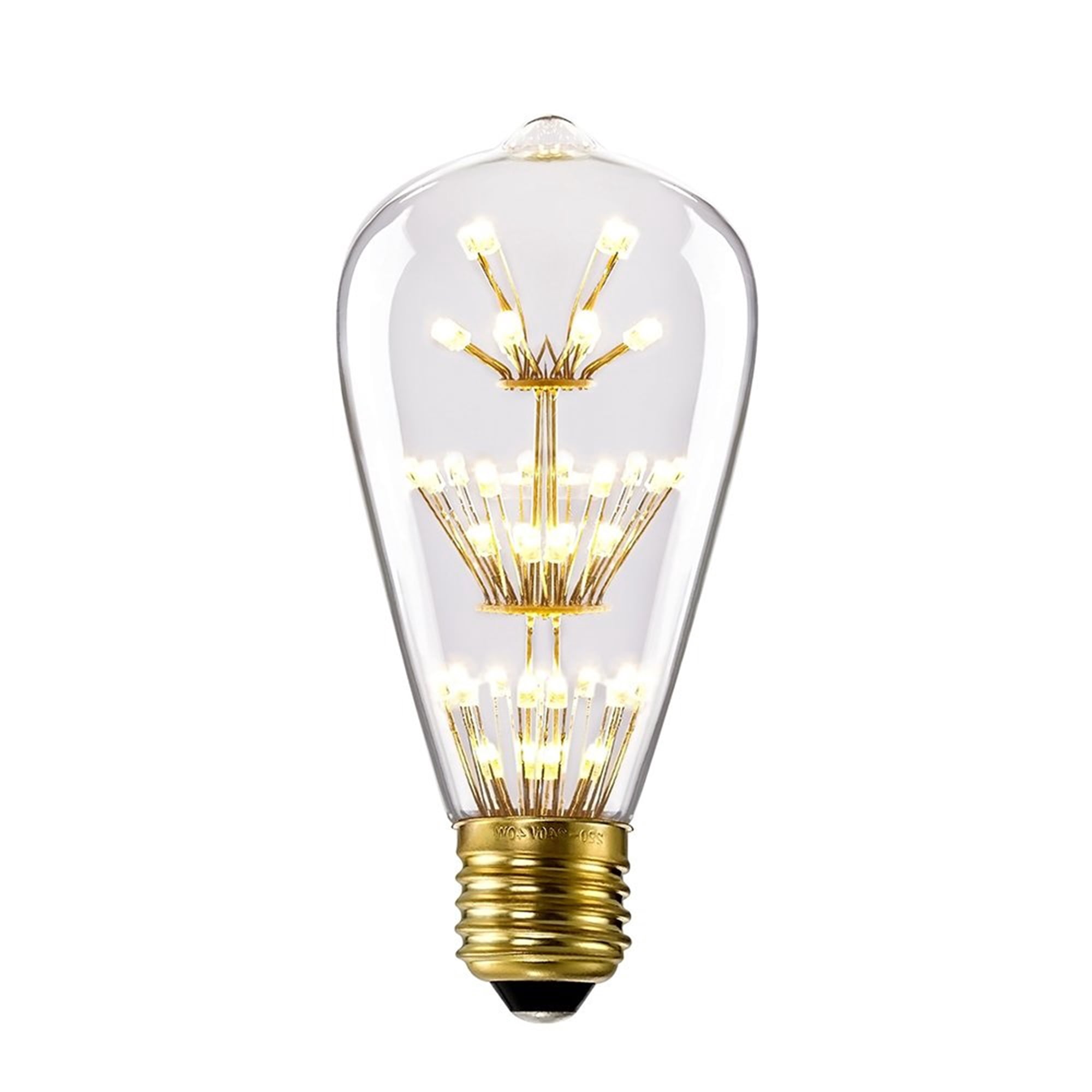 FSLiving ST64 Vintage Edison Design 2200K Warm White Retro Energy Save ...