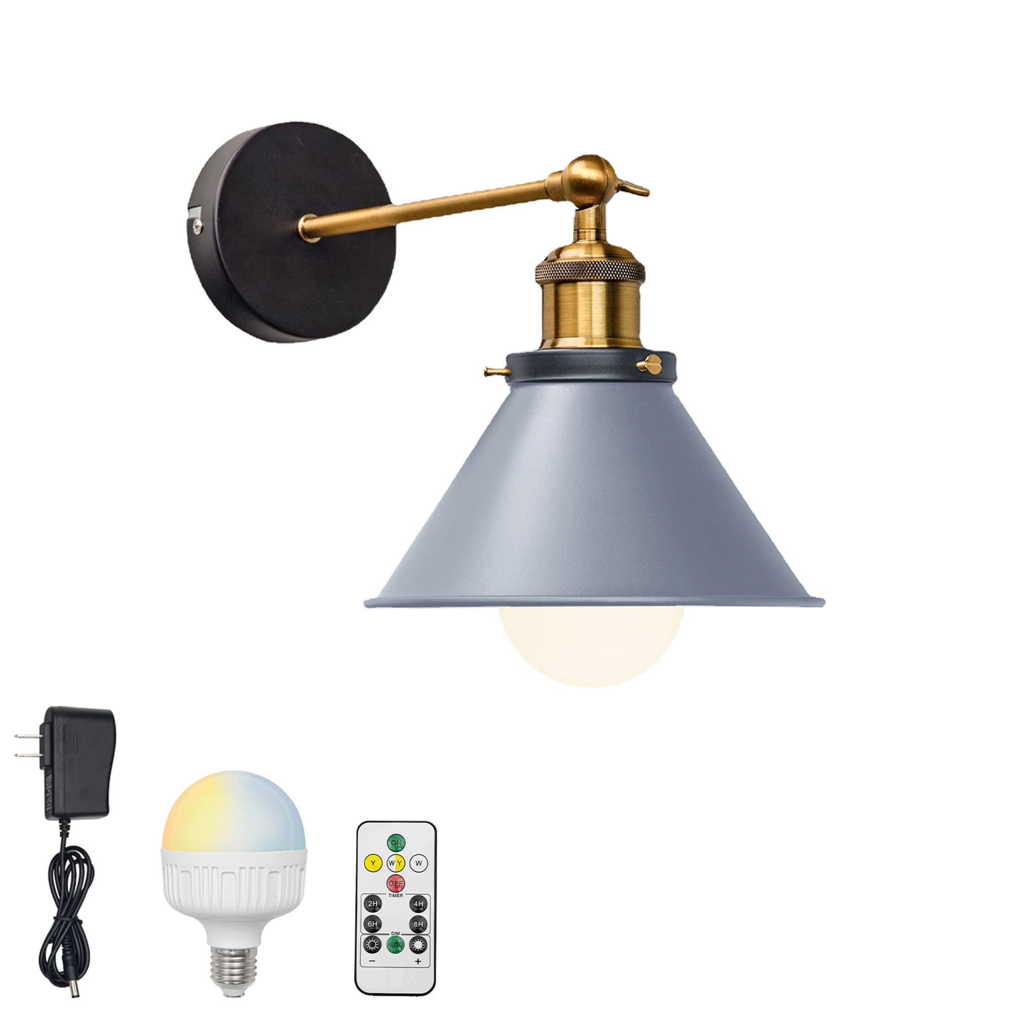 FSLiving Simple Match E26 Base Rechargeable LED Bulb Remote Control ...