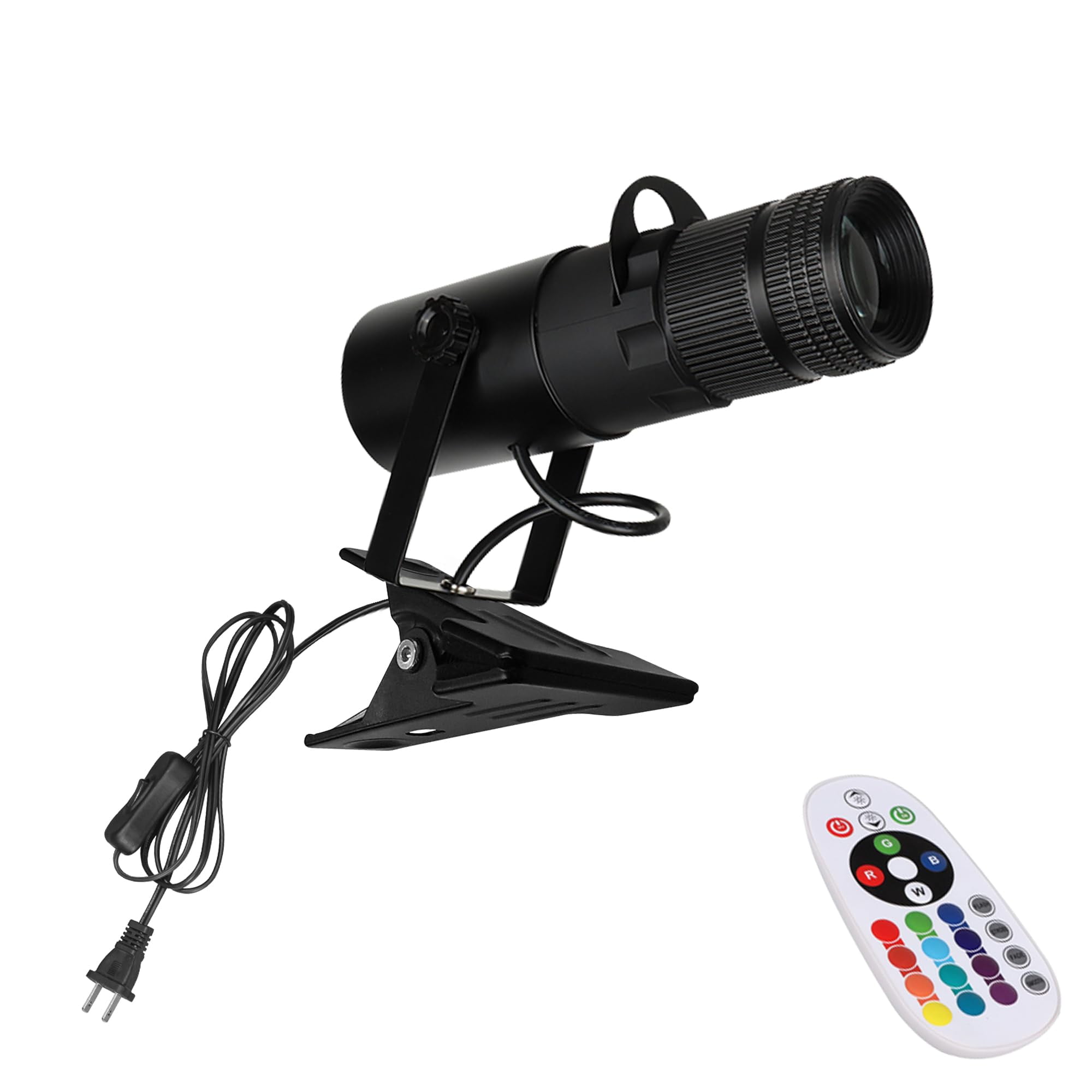 FSLiving Spot Clamp Lamp with 5.9ft Plug-in Cord Remote Control ...