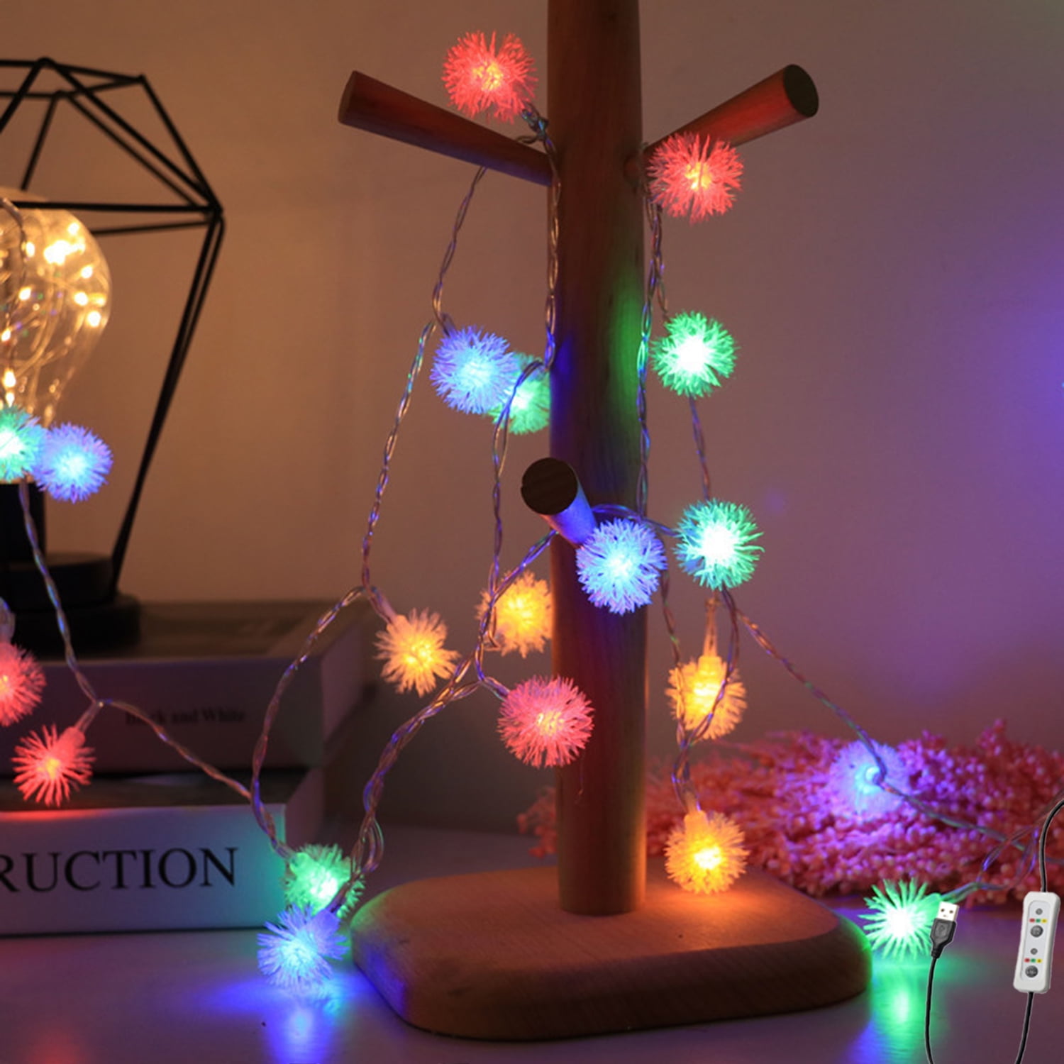 FSLiving String Lights with Timing Function,Curtain Lights 6.5ft String ...