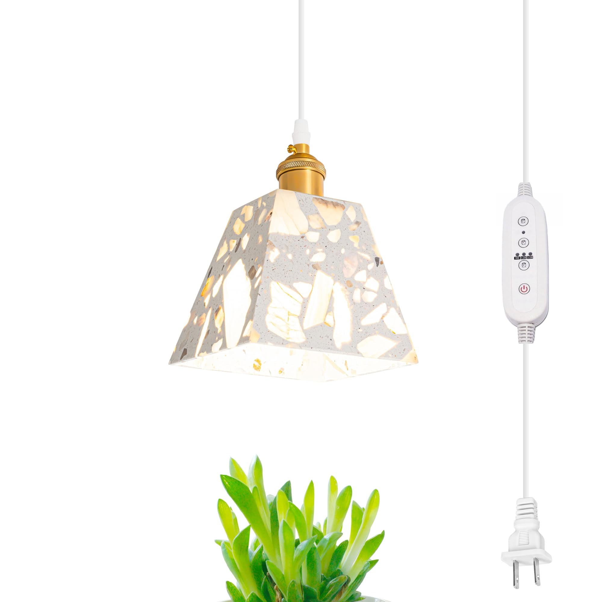 FSLiving Swag Hanging 24 Hours AUTO Plug-in Timer Cord Pendant Light ...