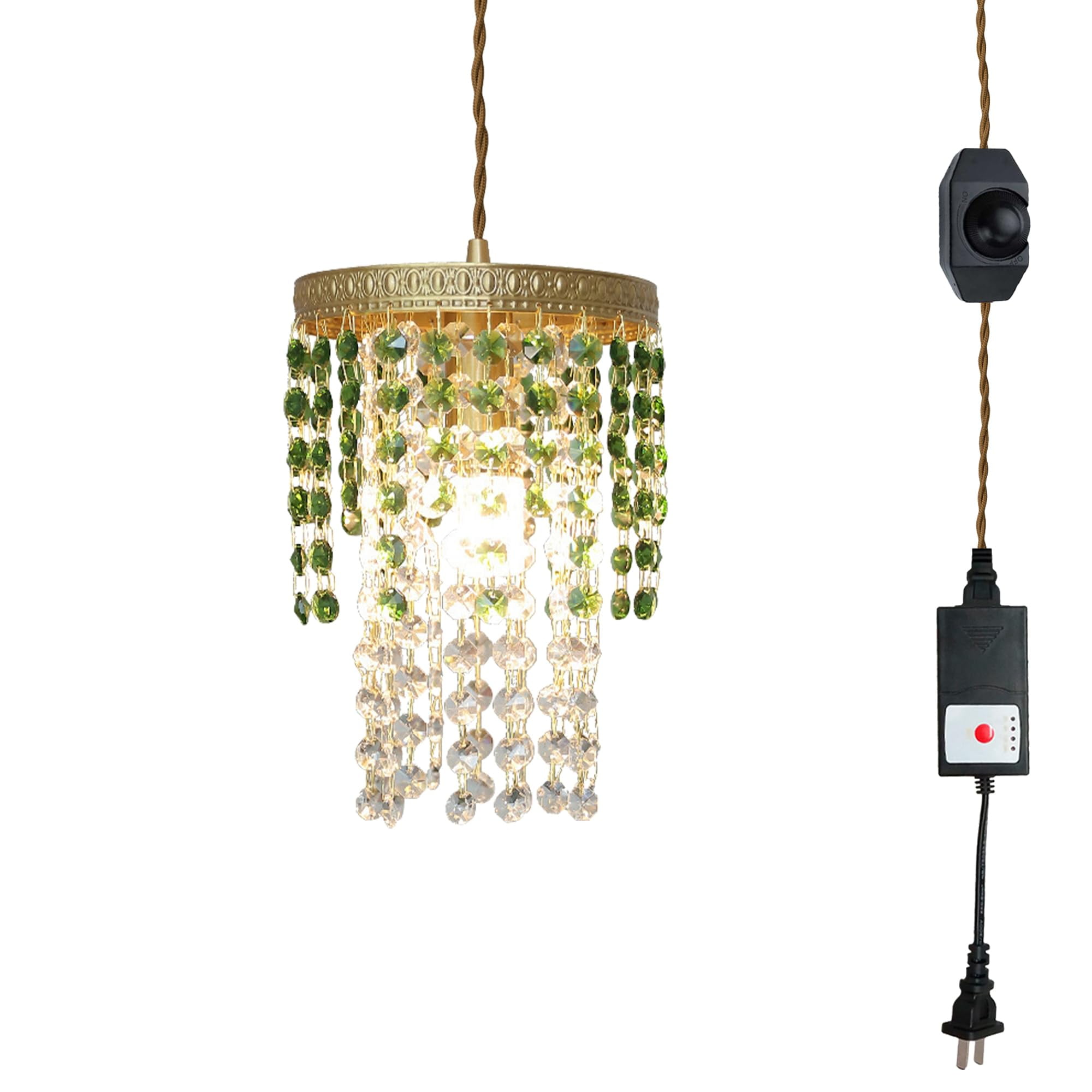 FSLiving Swag Pendant Light with 15ft Plug-in Dimmer Cord and Smart ...