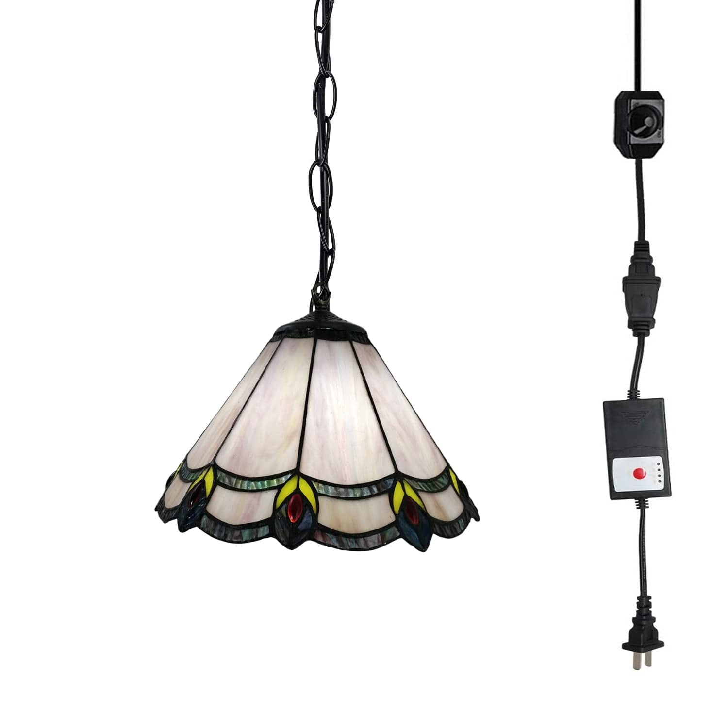 FSLiving Timing Pendant Light Fixture with 15 Feet Dimmer Switch Plug ...