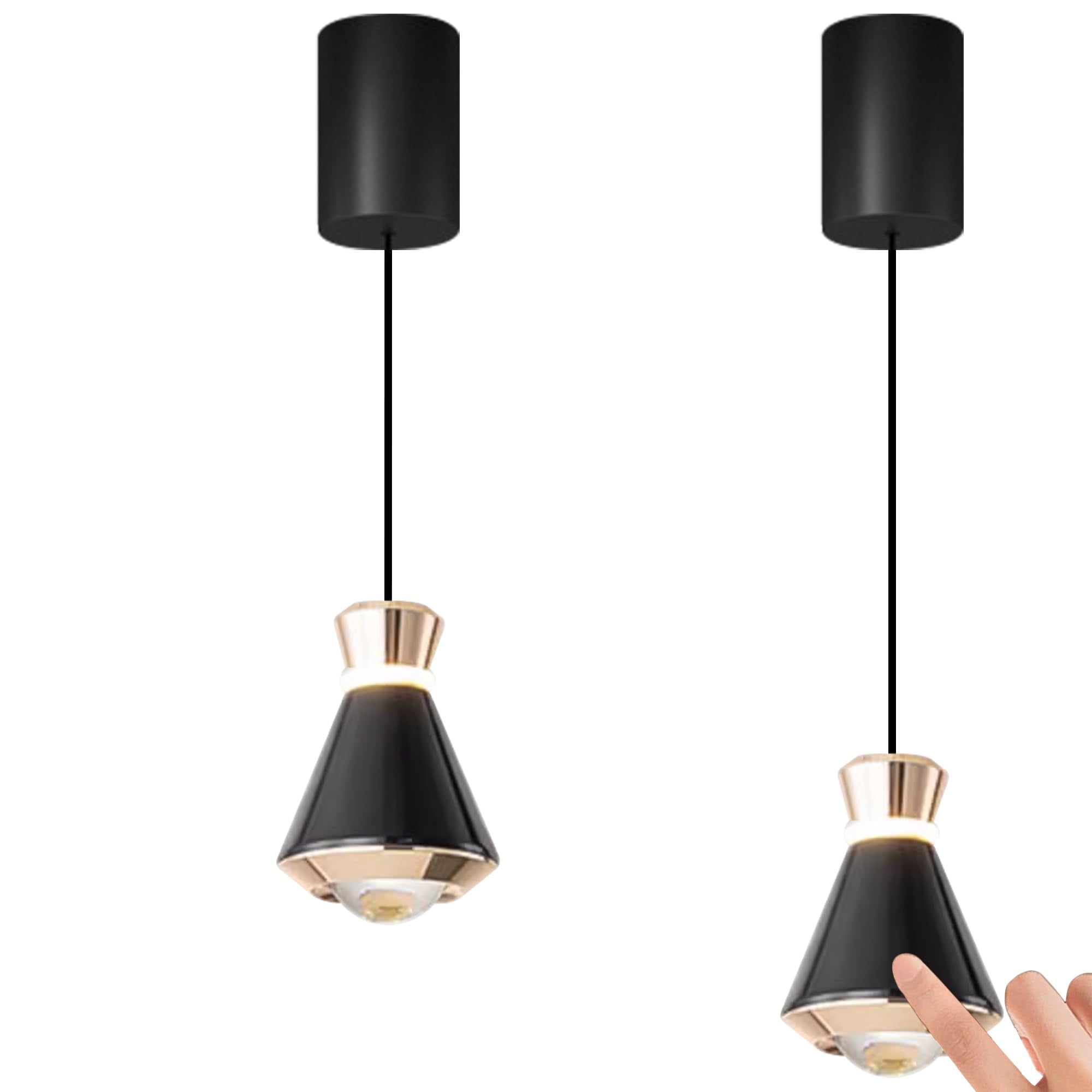 FSLiving Touch Control 8W LED Touch Control Hanging Lamp Modern Corner ...