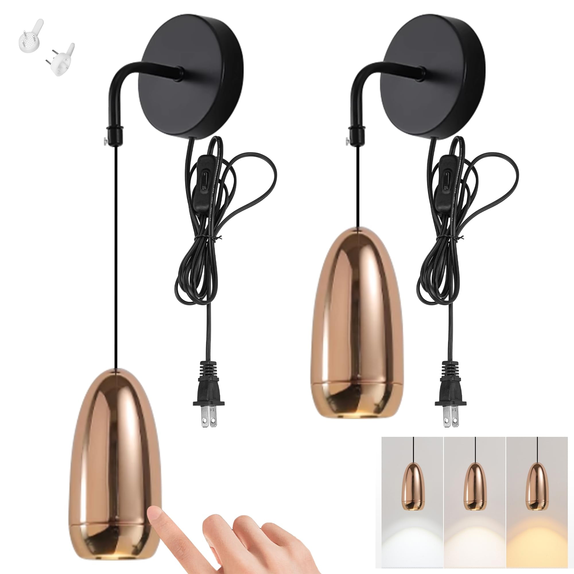 FSLiving Touch Dimmer Accent Downlight 3 Colors Oval Decorative Wall ...