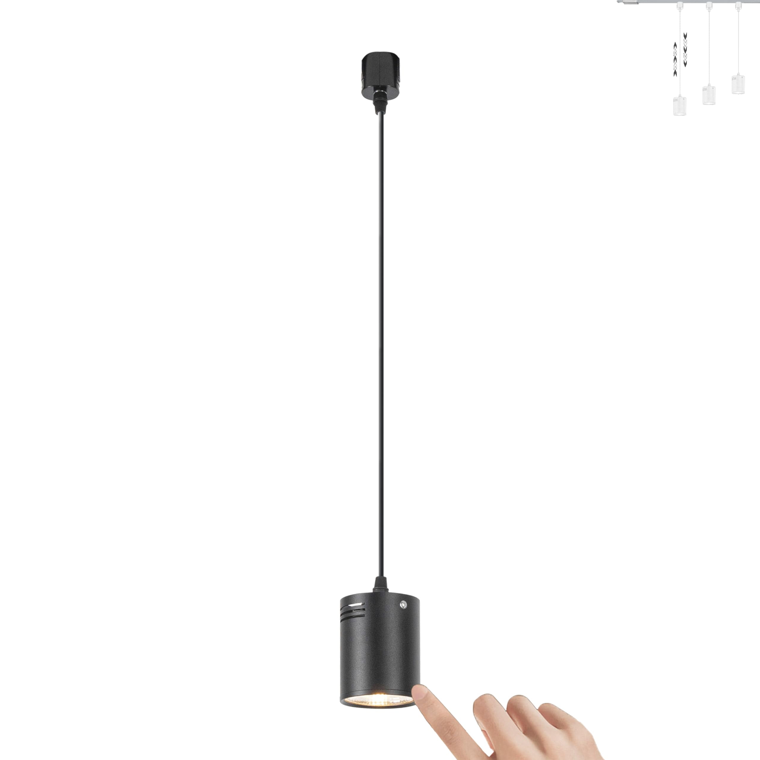 FSLiving Touch Dimmer Accent Downlight H-Type Track Pendant Light with ...