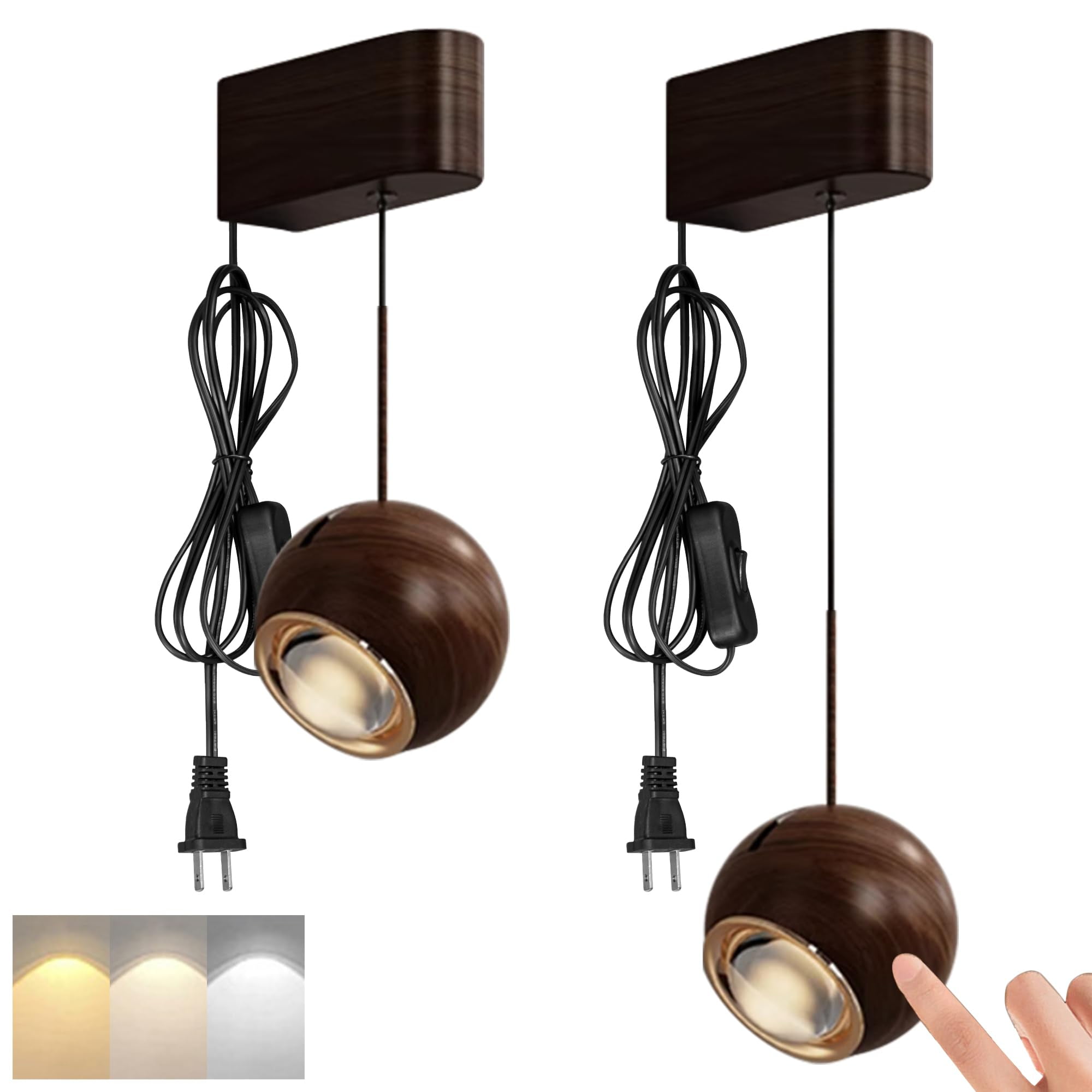 FSLiving Touch Dimmer Gimbaled Spot Light Adjustable Height 3 Colors ...
