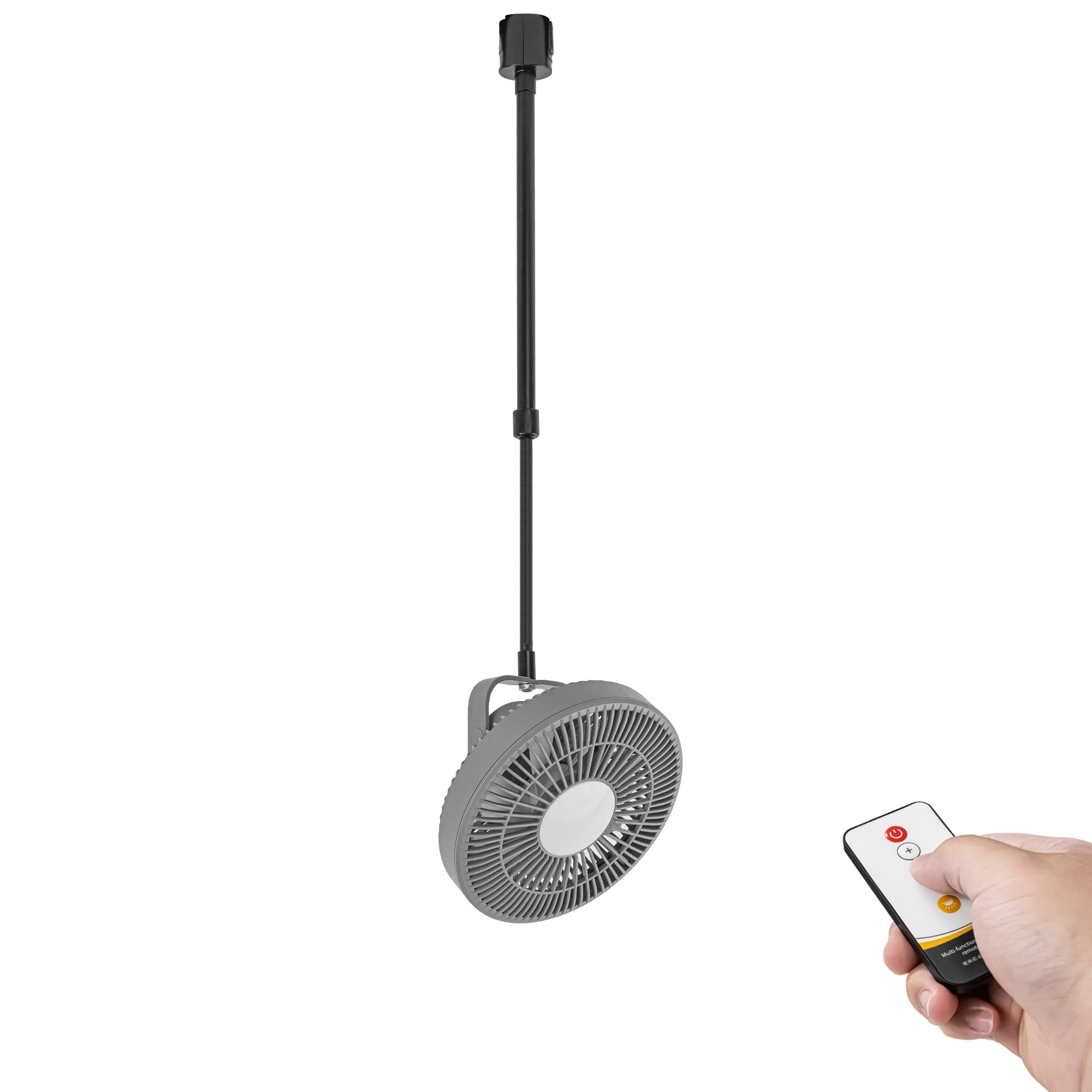 FSLiving Track Ceiling Fan With Light Rechargeable Battery Remote ...