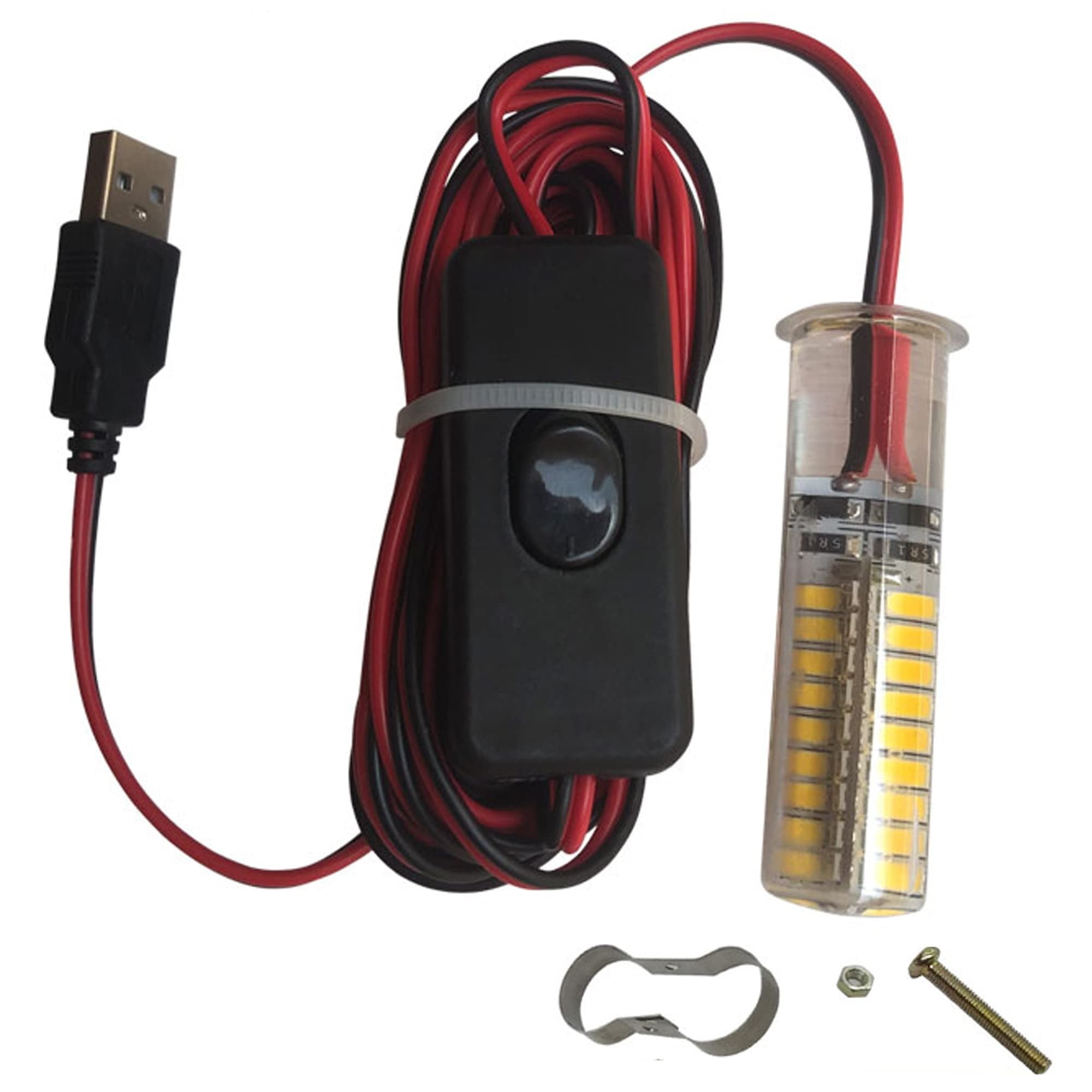 FSLiving USB Charging 5V LED Night Underwater Fishing Light Fish ...