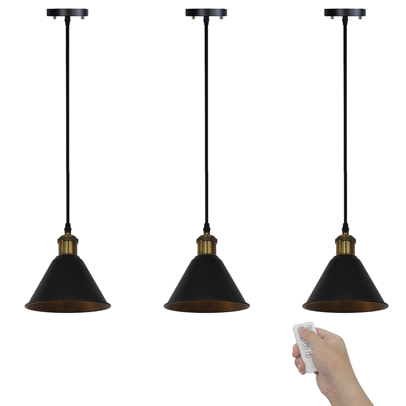 FSLiving USB Charging Dimmable No Wire Remote Control Battery LED Low ...