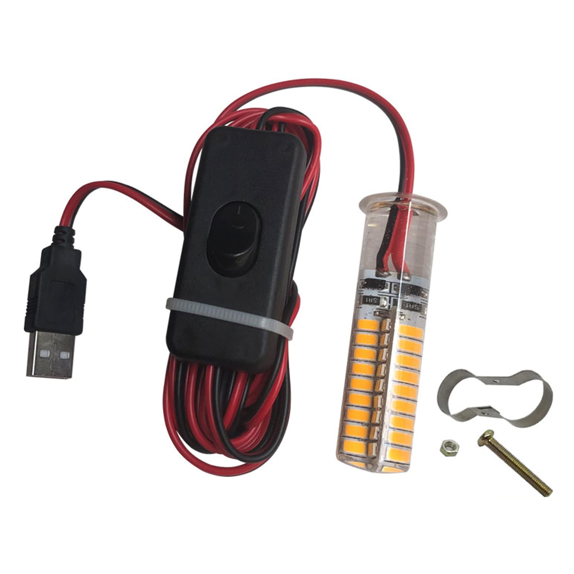 FSLiving USB LED Charging 5V Underwater Fishing Light Fish Attracting ...