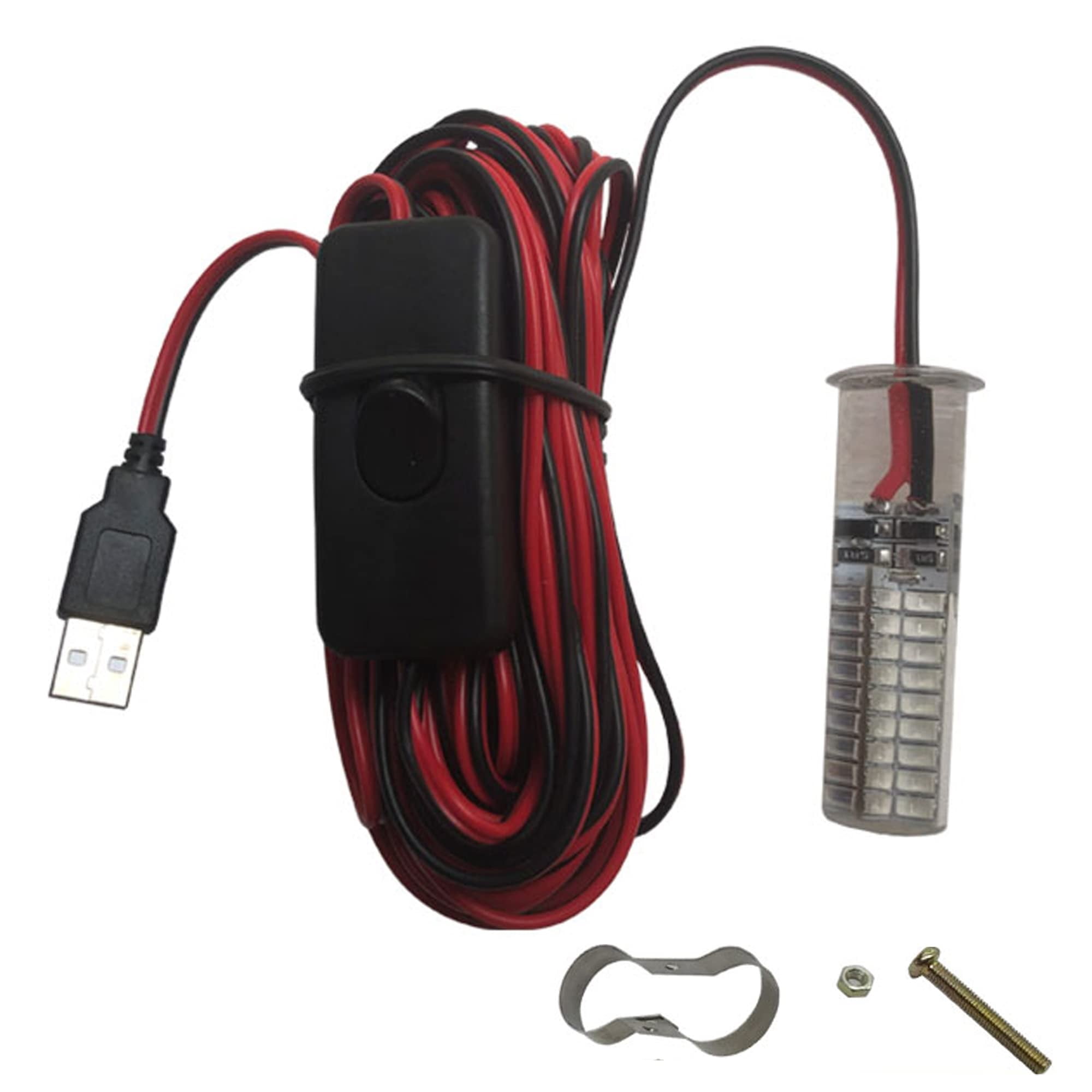 FSLiving USB LED Charging 5V Underwater Fishing Light Fish Attracting ...