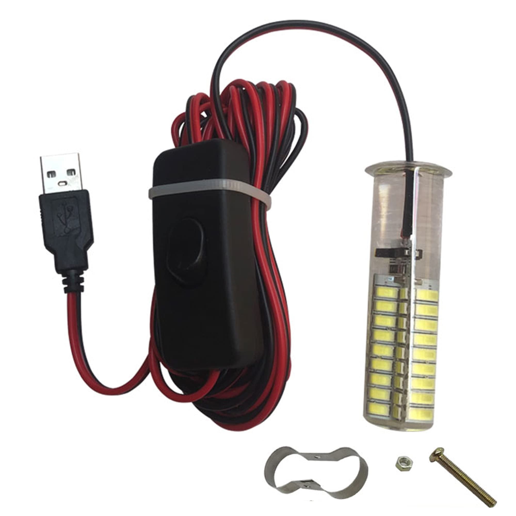 FSLiving USB LED Charging 5V Underwater Fishing Light Fish Attracting ...