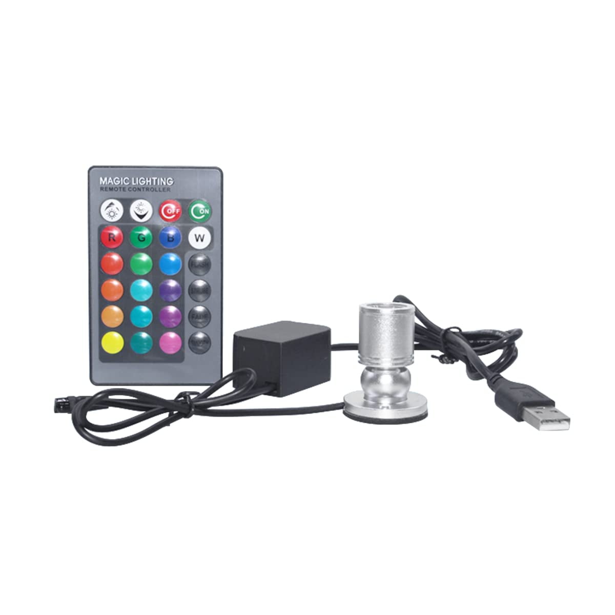 FSLiving USB-Powered Mini LED Spotlight 360°Rotatable Display Lamp ...