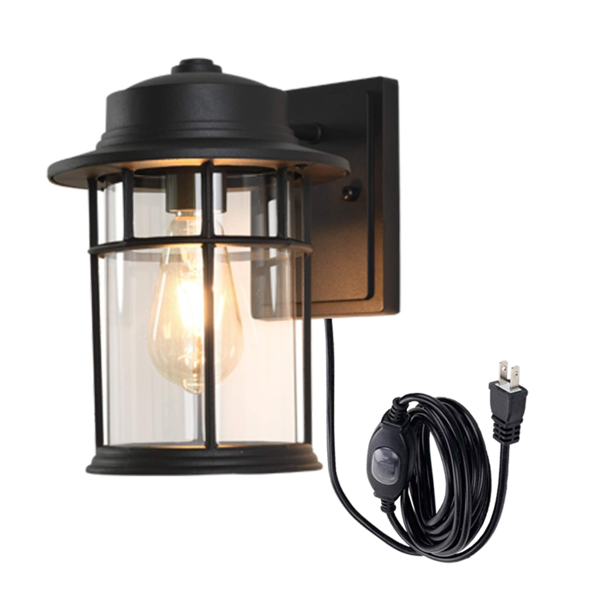 FSLiving Wall Mounted Lighting Plug-in Outdoor -Indoor Aluminum ...