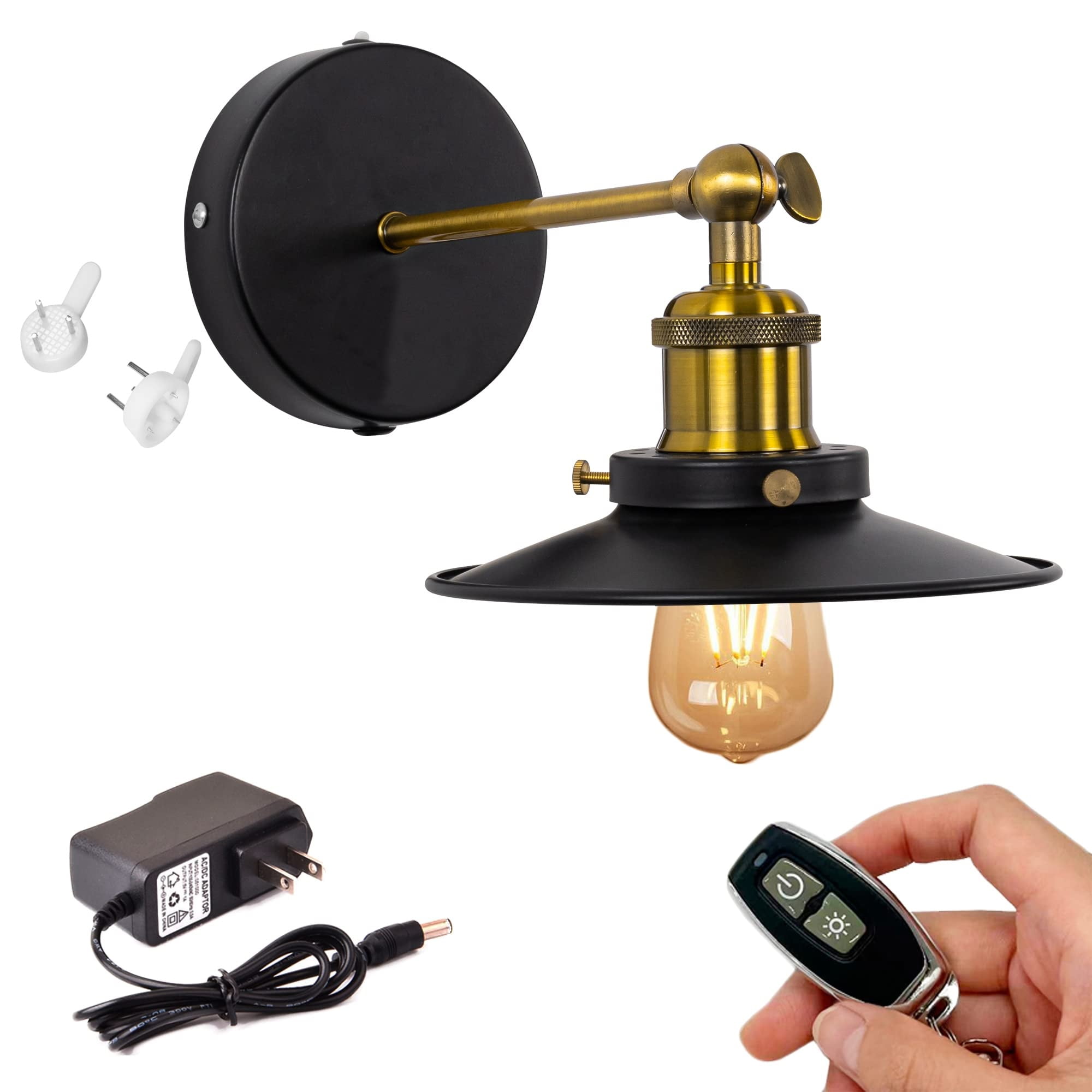FSLiving Wall Sconce with Rechargeable Battery Operated LED Picture ...