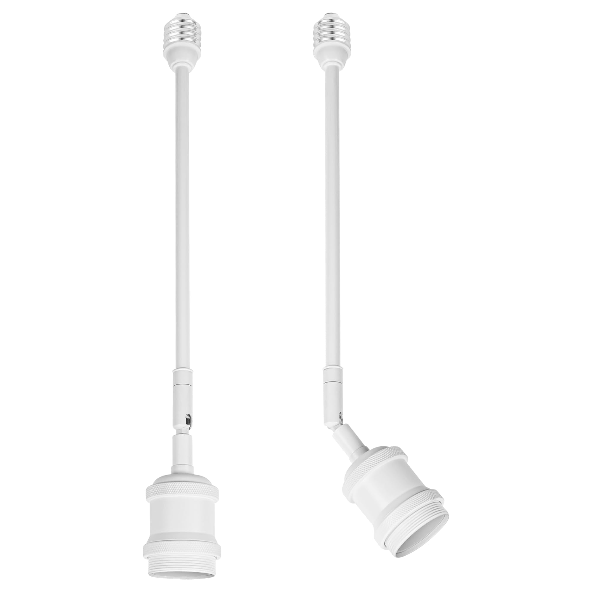 FSLiving White E26 Light Socket Extender Replacement, Adjustable Lamp ...