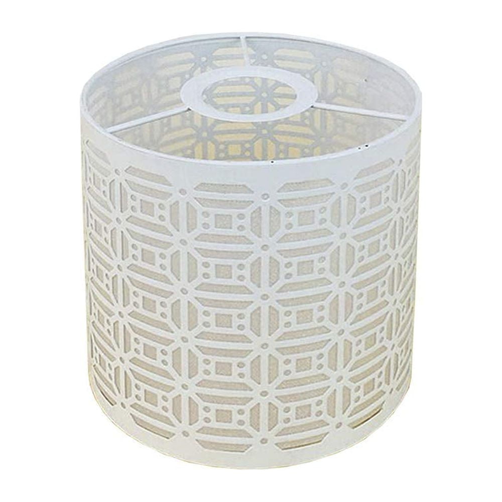 FSLiving White Iron/PVC Art Hollow Shade Fixture Replacement Light ...