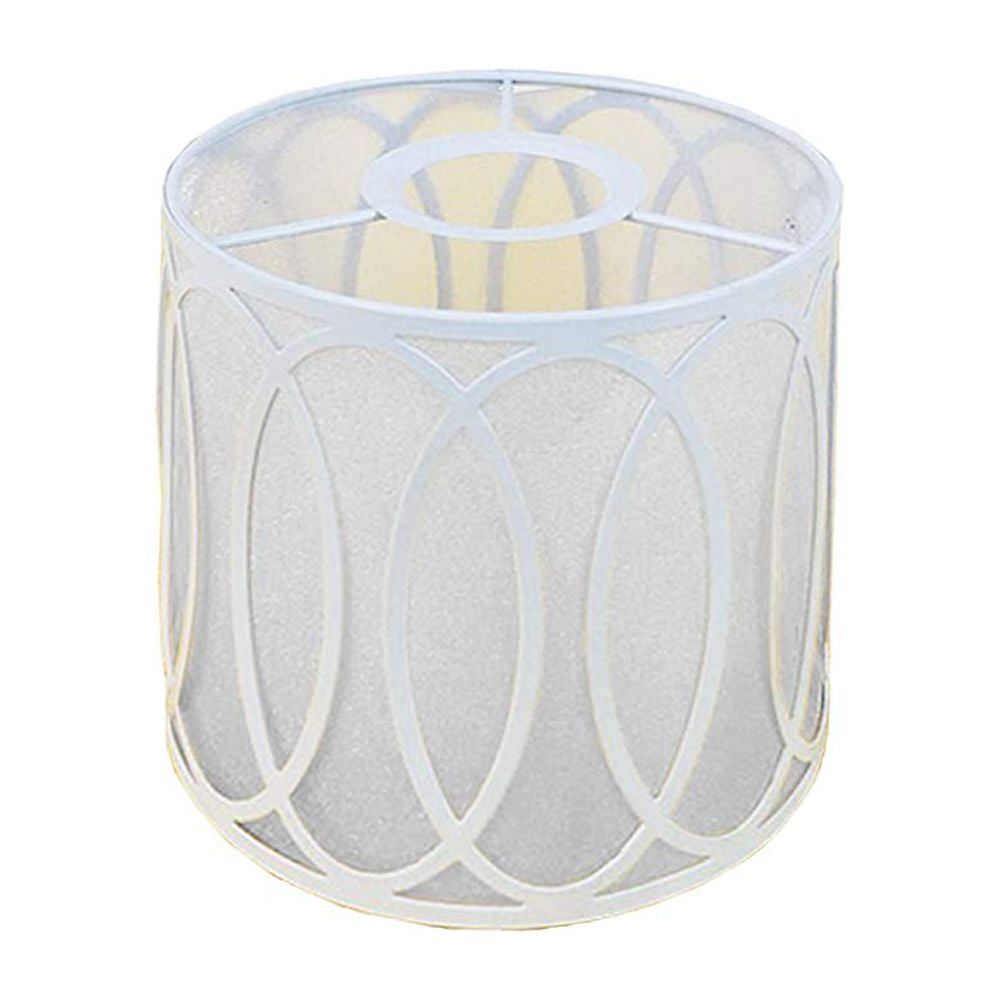 FSLiving White Iron/PVC Art Hollow Shade Fixture Replacement Light ...