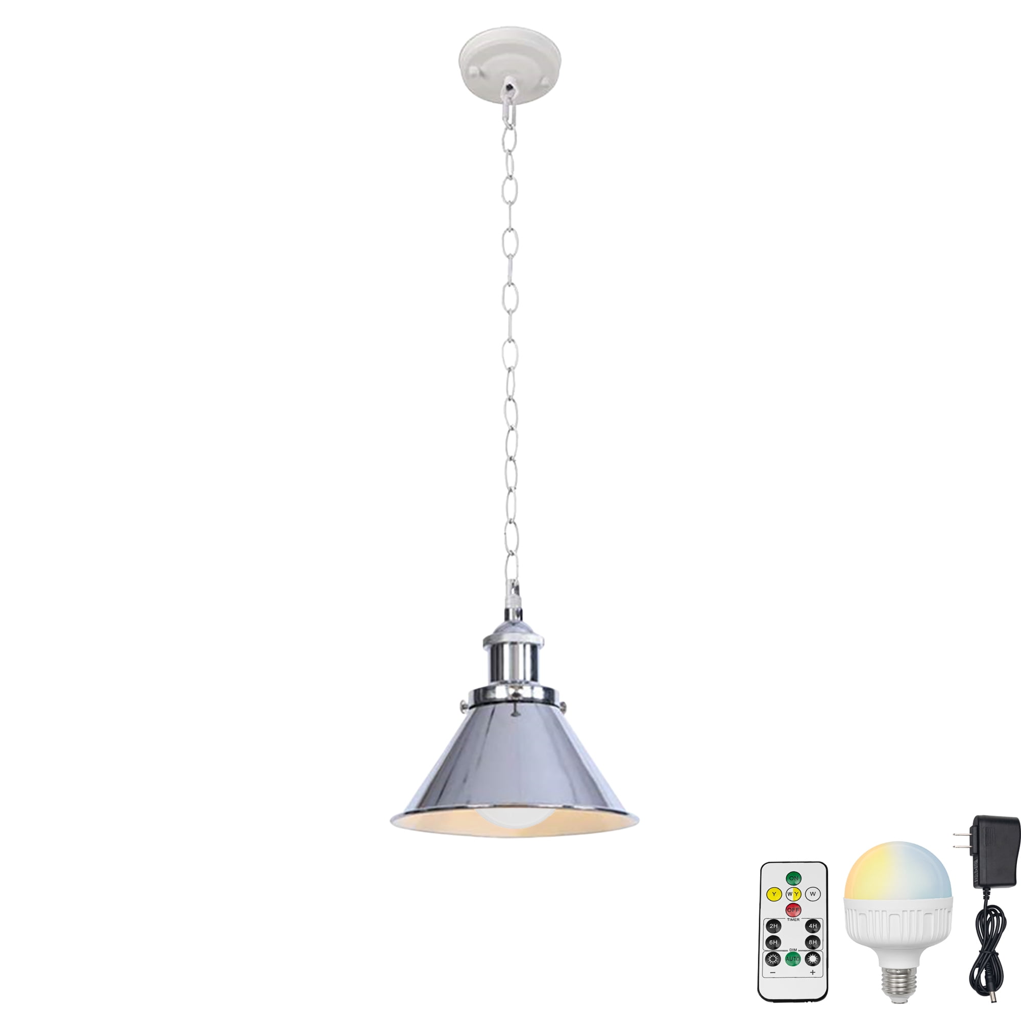 FSLiving No Wiring Needed Ceiling Light with Rechargeable Battery ...
