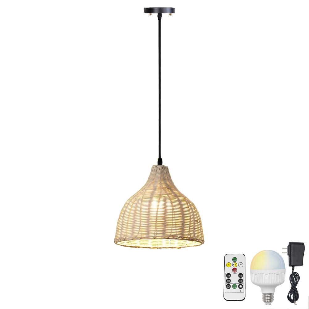 FSLiving No Wiring Needed Ceiling Lights with Rechargeable Battery ...