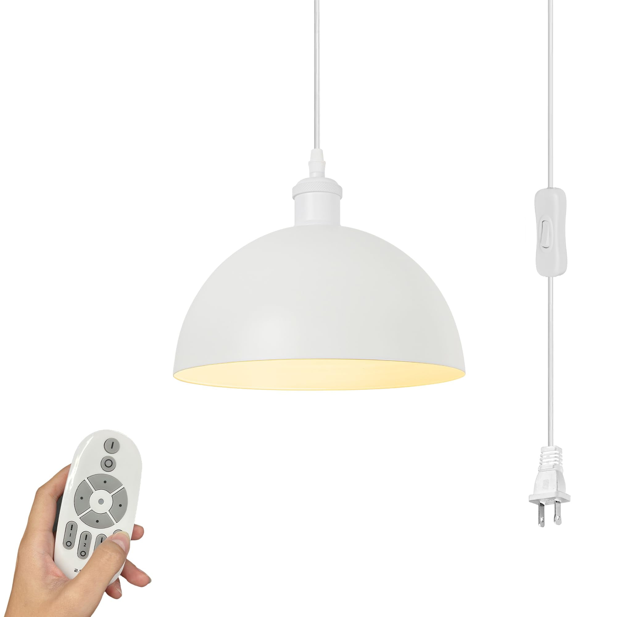 FSLiving NO Wiring Needed Stepless Dimming & Color Changing Hanging ...